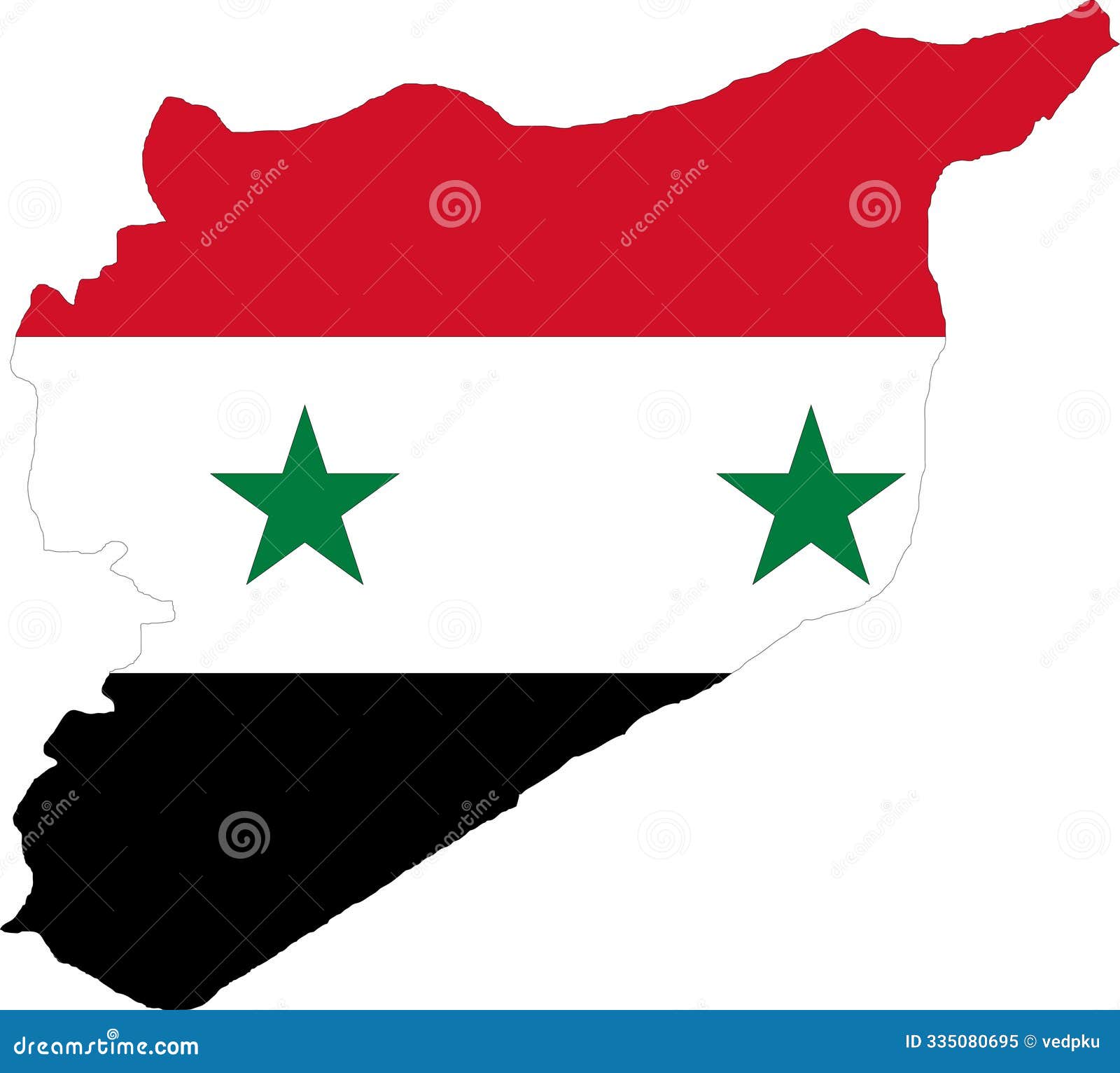 Syria Flag in Map, Syria Map with Flag, Map of Syria, Map with Flag ...