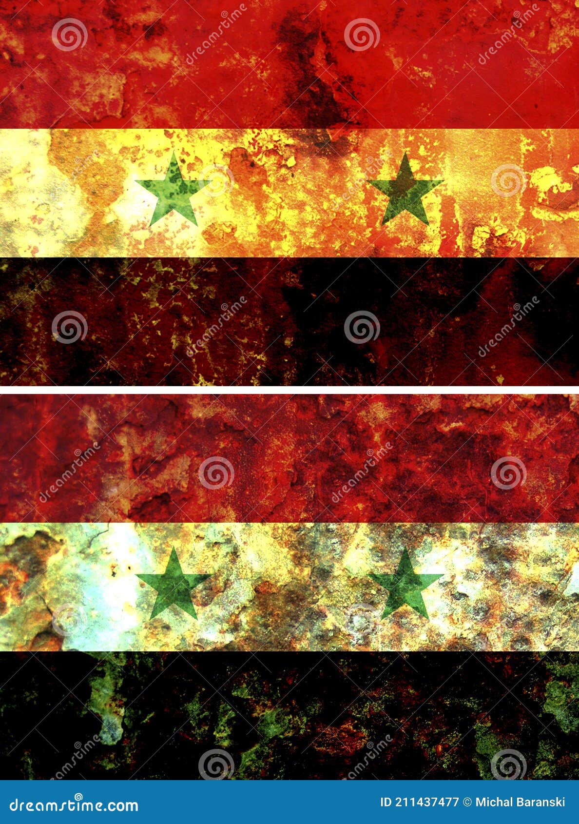 Syria flag stock image. Image of damascus, grunge, wall - 211437477
