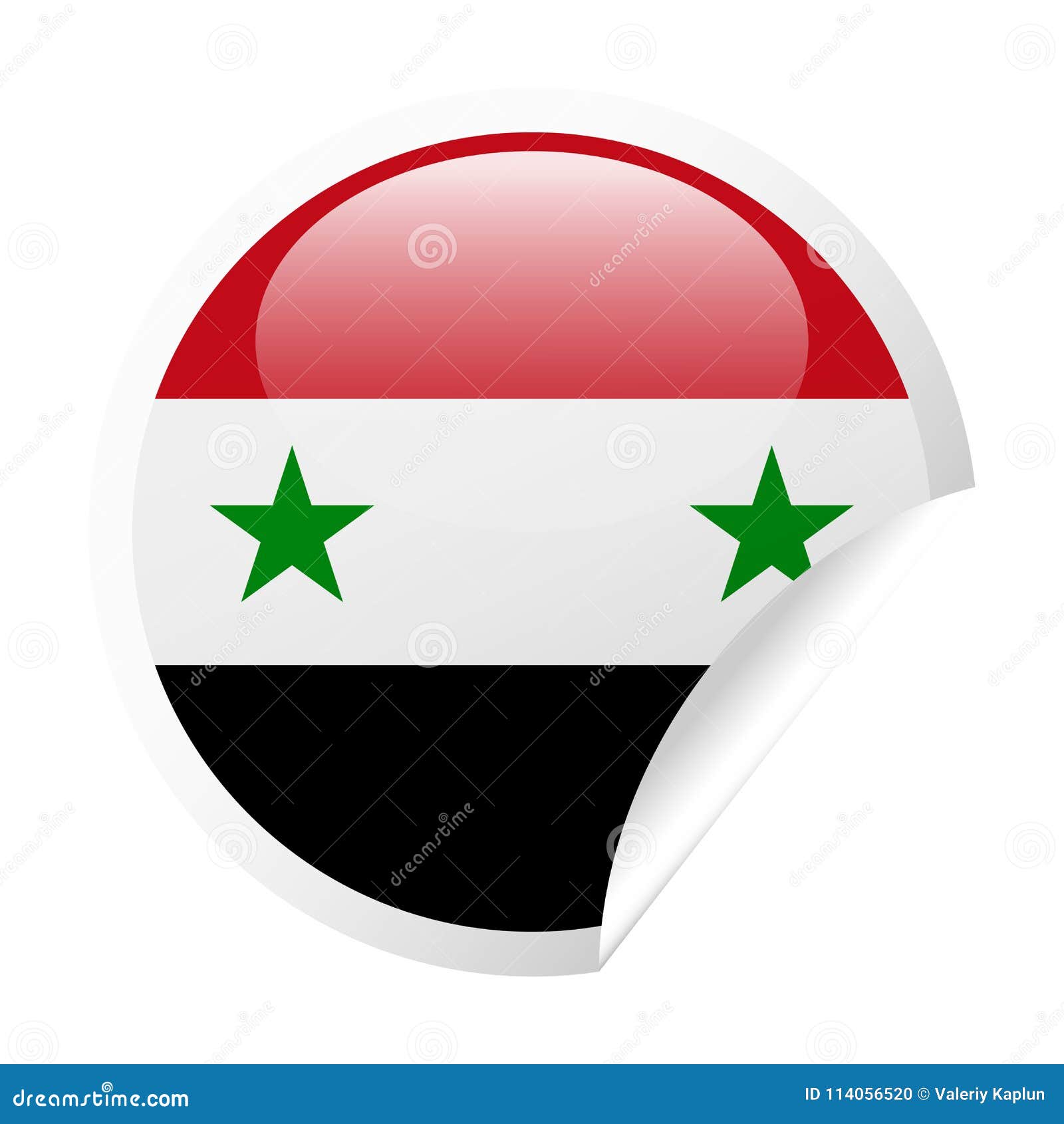 Syria Flag Vector Round Corner Paper Icon Stock Illustration ...