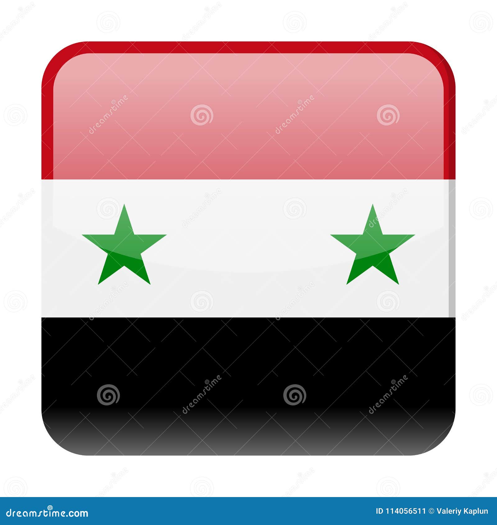 Syria Flag Vector Square Icon Stock Illustration - Illustration of sign ...