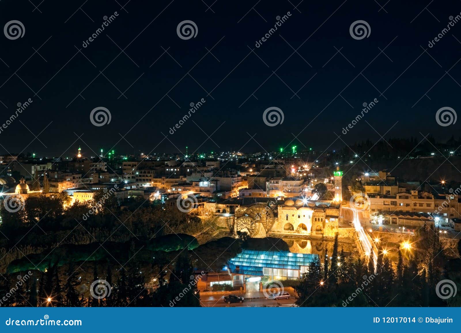 Syria - Hama stock photo. Image of large, orontes, night - 12017014