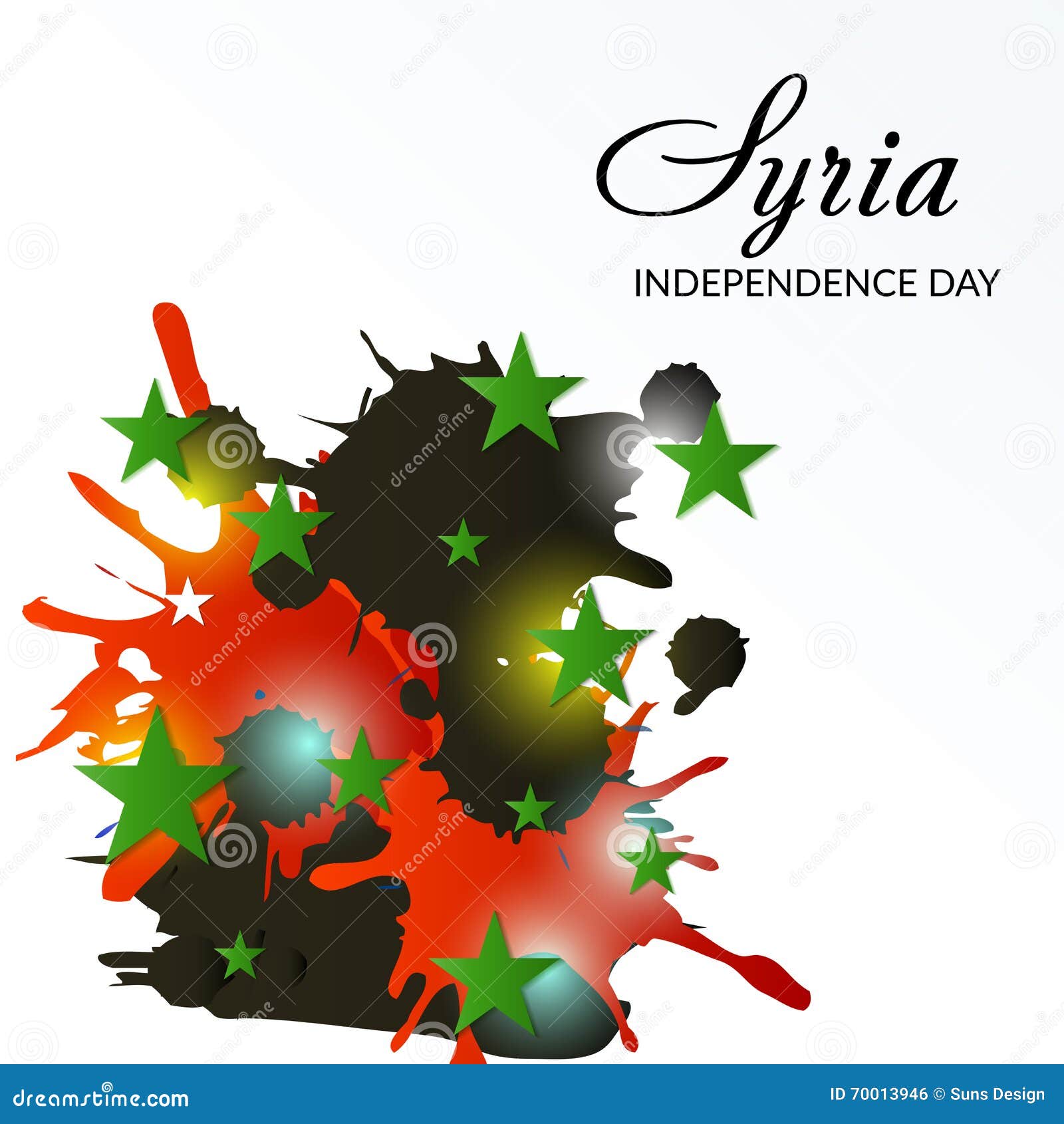 Syria Independence Day. stock illustration. Illustration of card - 70013946