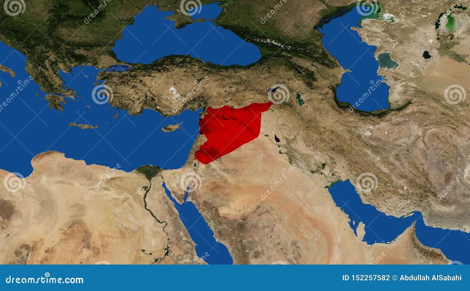 Syria Map 3D Rendering Syrian Arab Republic Stock Illustration ...
