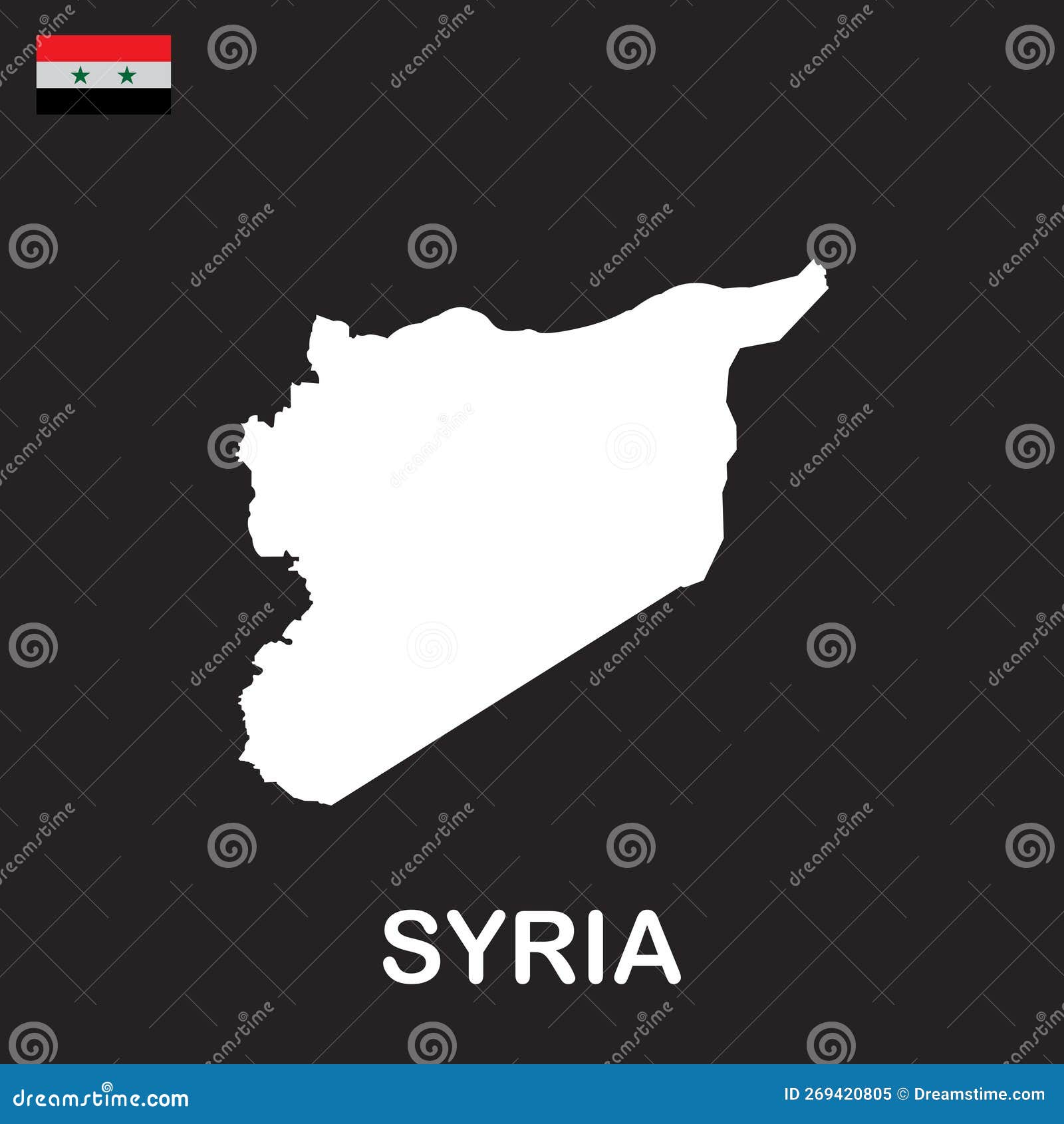 Syria map icon stock vector. Illustration of region - 269420805