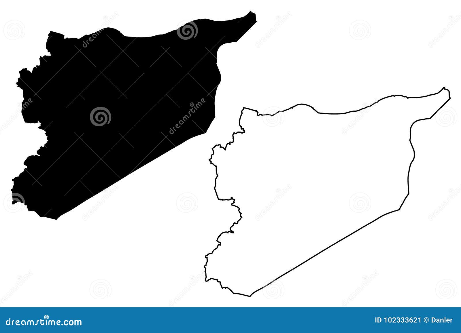 Syria map vector stock vector. Illustration of land - 102333621