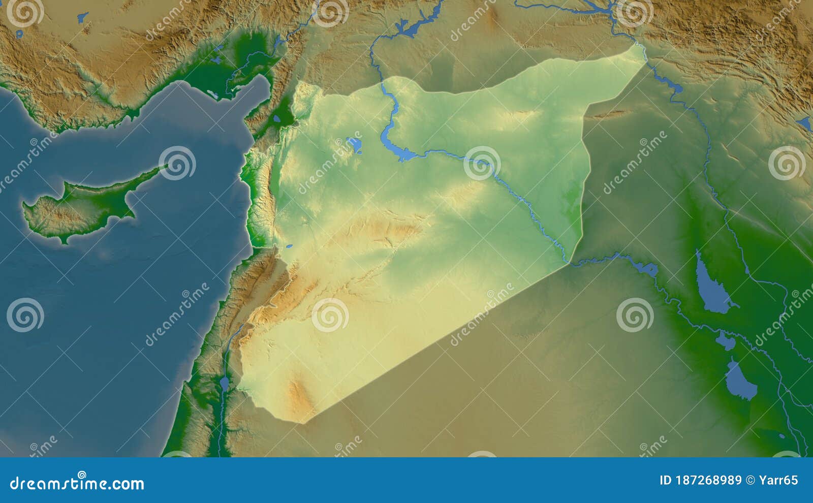Syria - Physical. Composition Stock Illustration - Illustration of area ...