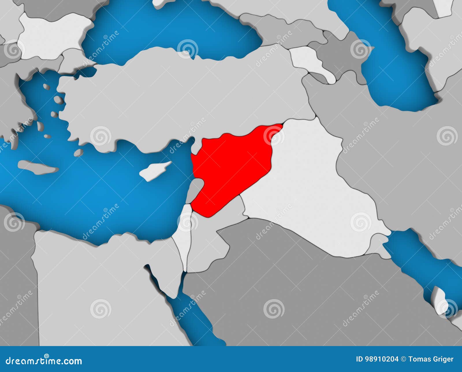Map of Syria stock illustration. Illustration of arab - 98910204