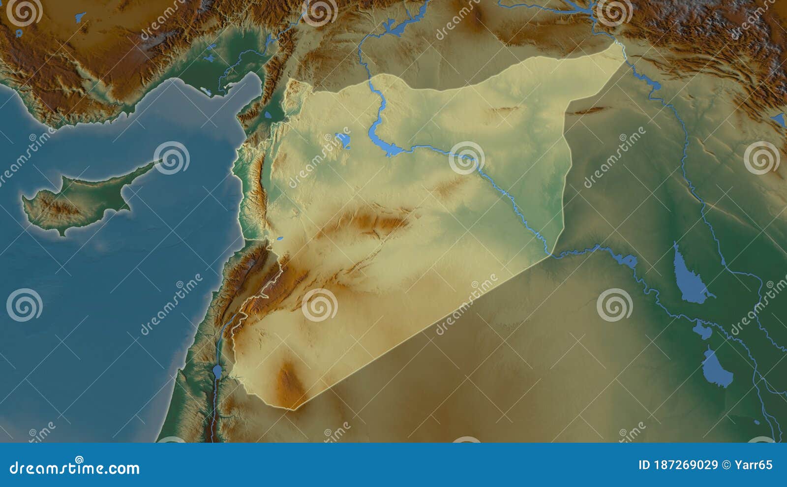 Syria - Relief. Composition Stock Illustration - Illustration of ...