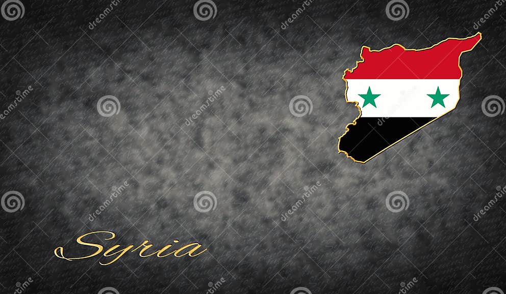 Syria Symbols, Map of Syria Stock Image - Image of architecture, east ...