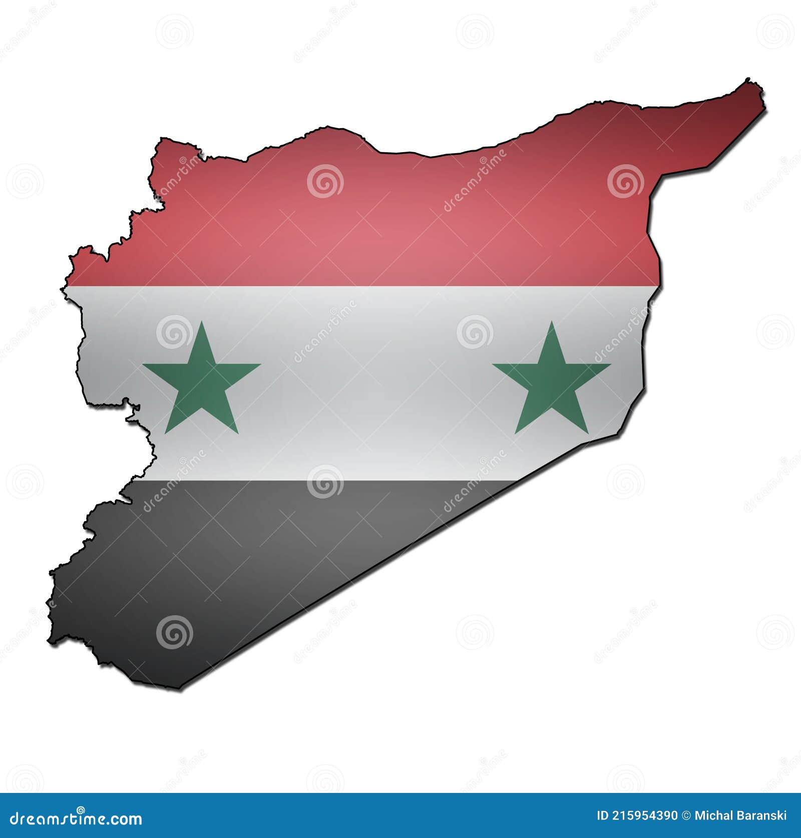 Syria territory with flag stock illustration. Illustration of location ...