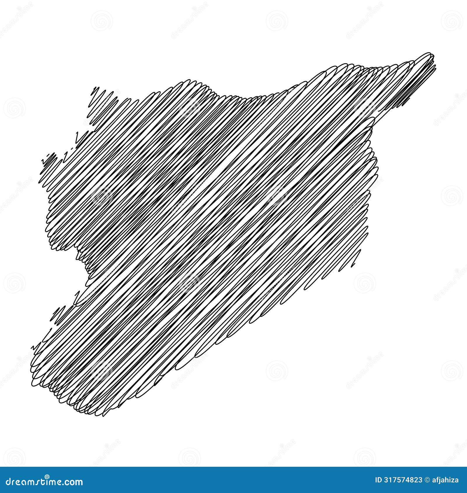 Syria Thread Map Line Vector Illustration Stock Vector - Illustration ...