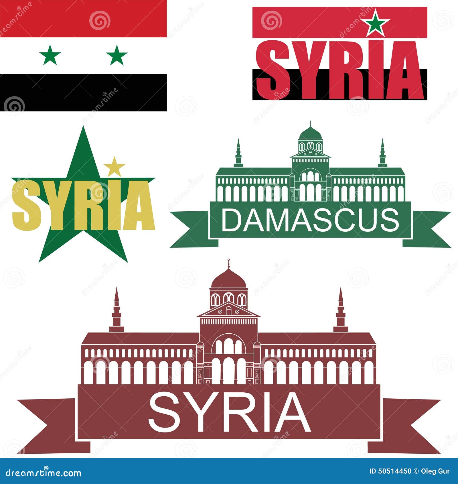 Syria stock vector. Illustration of element, islam, culture - 50514450