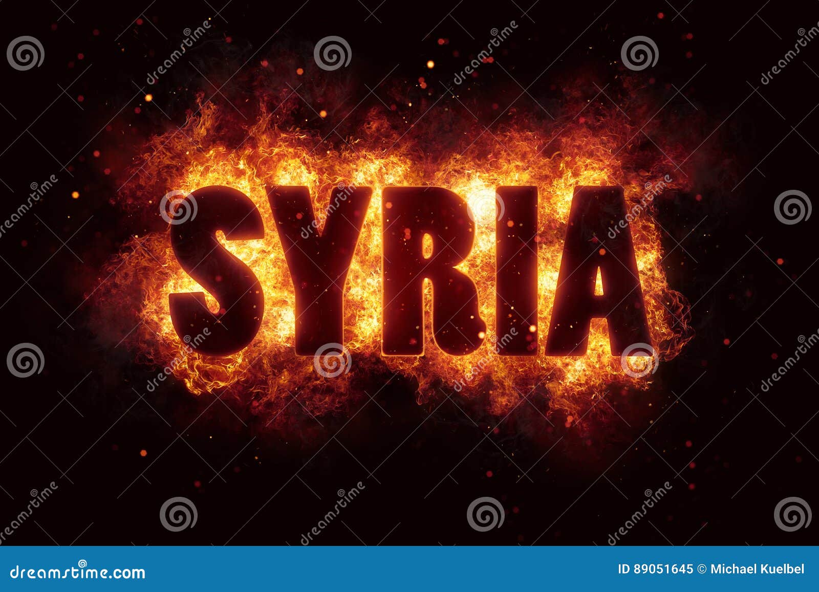 Syria War Text on Fire Flames Explosion Burning Stock Image - Image of ...