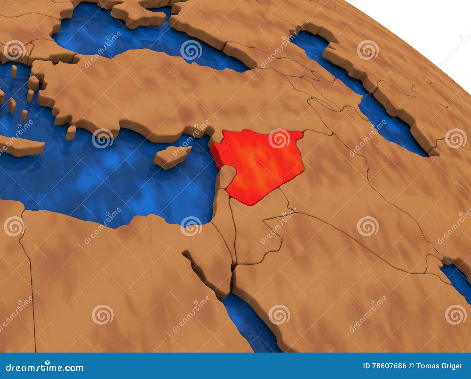 Syria on wooden globe stock illustration. Illustration of wooden - 78607686