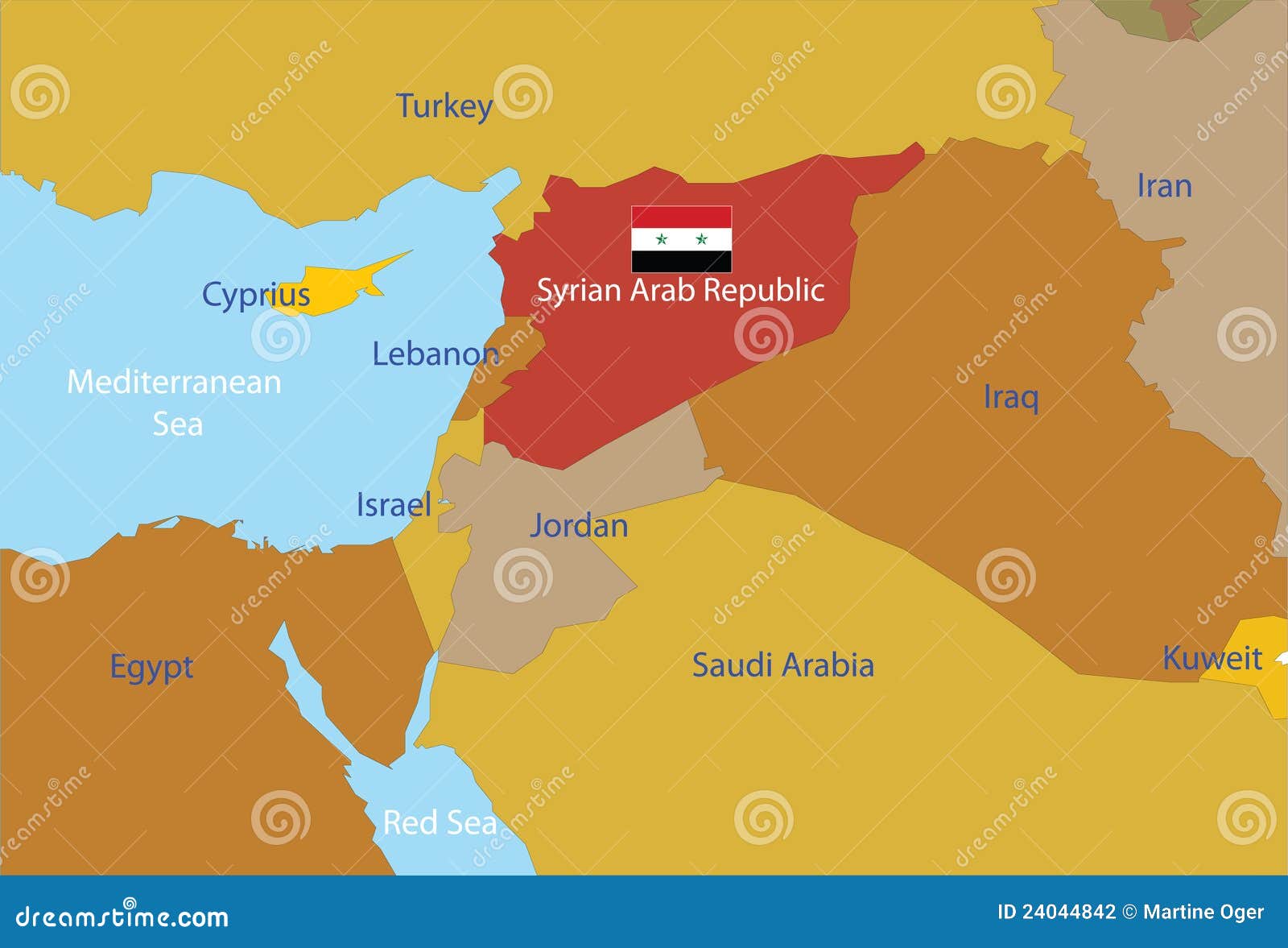 Syrian Arab Republic map. stock vector. Illustration of abstract - 24044842