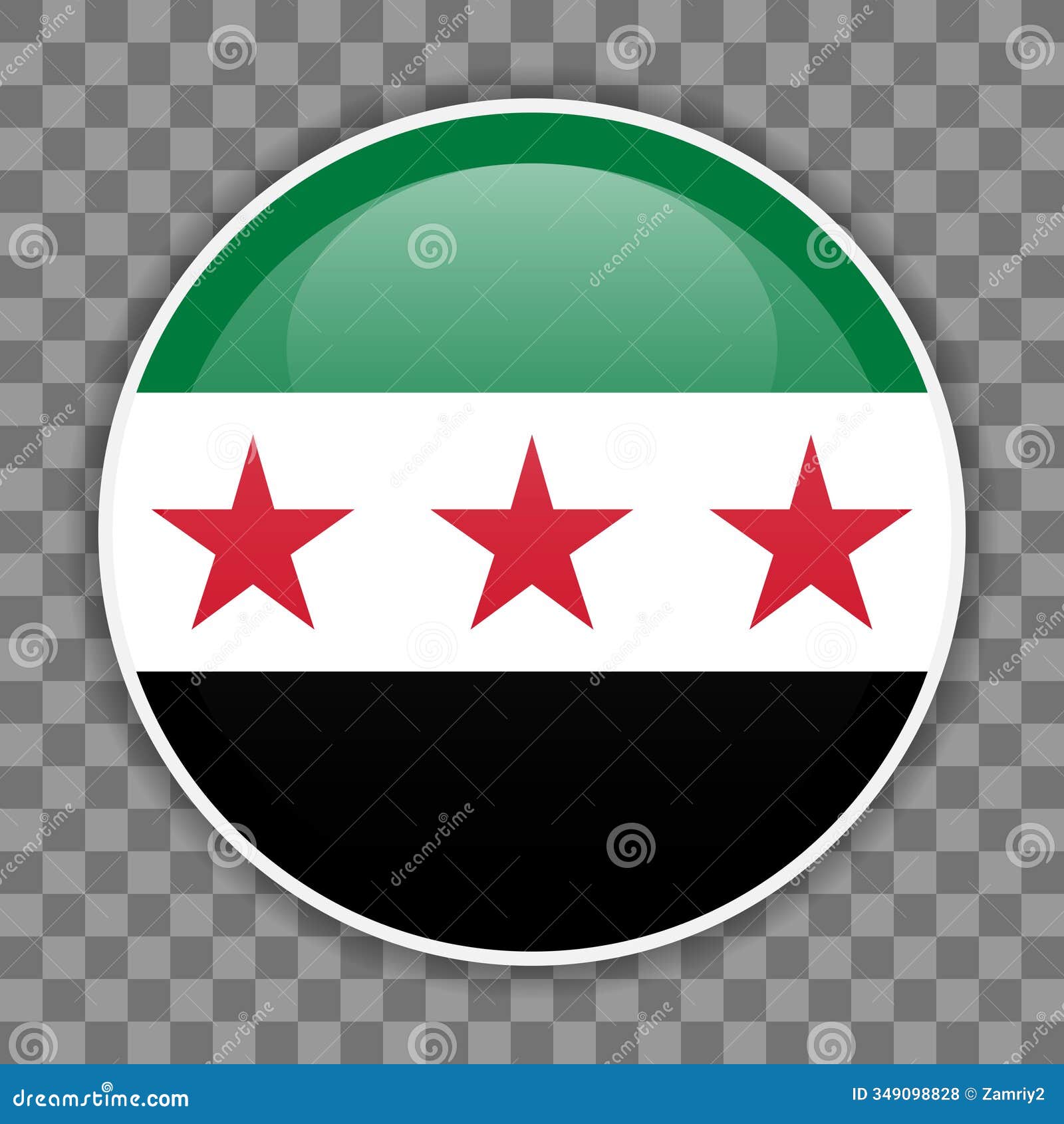 Syrian Flag Icon on Checkered Background Stock Vector - Illustration of ...
