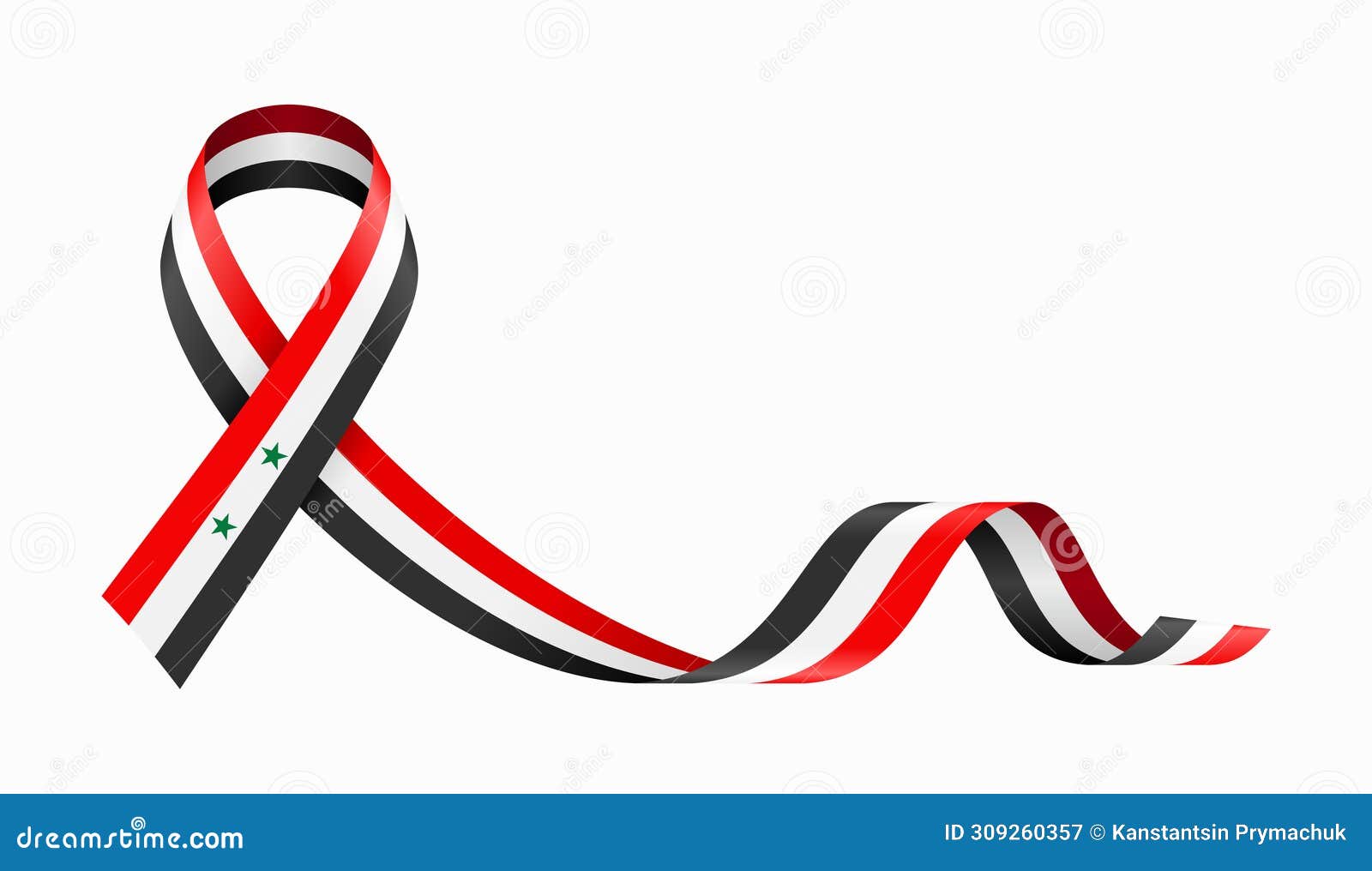 Syrian Flag Stripe Ribbon Wavy Background Layout. Vector Illustration ...