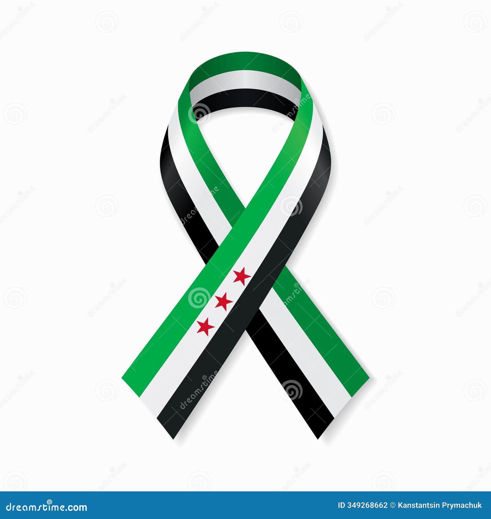 Syrian Flag Stripe Ribbon Wavy Background Layout. Vector Illustration ...
