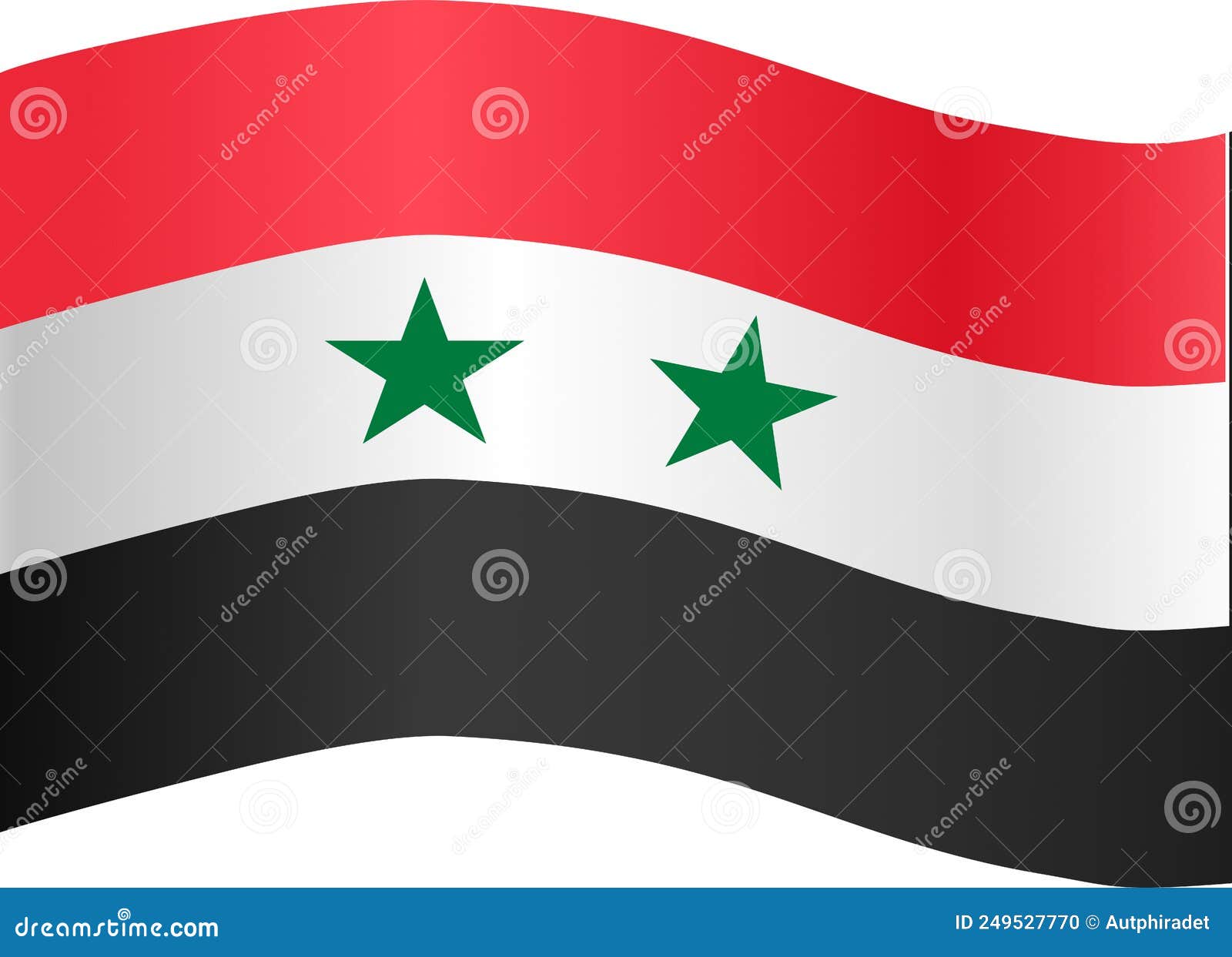 Syrian Flag Wave Isolated on Png Background Stock Vector - Illustration ...
