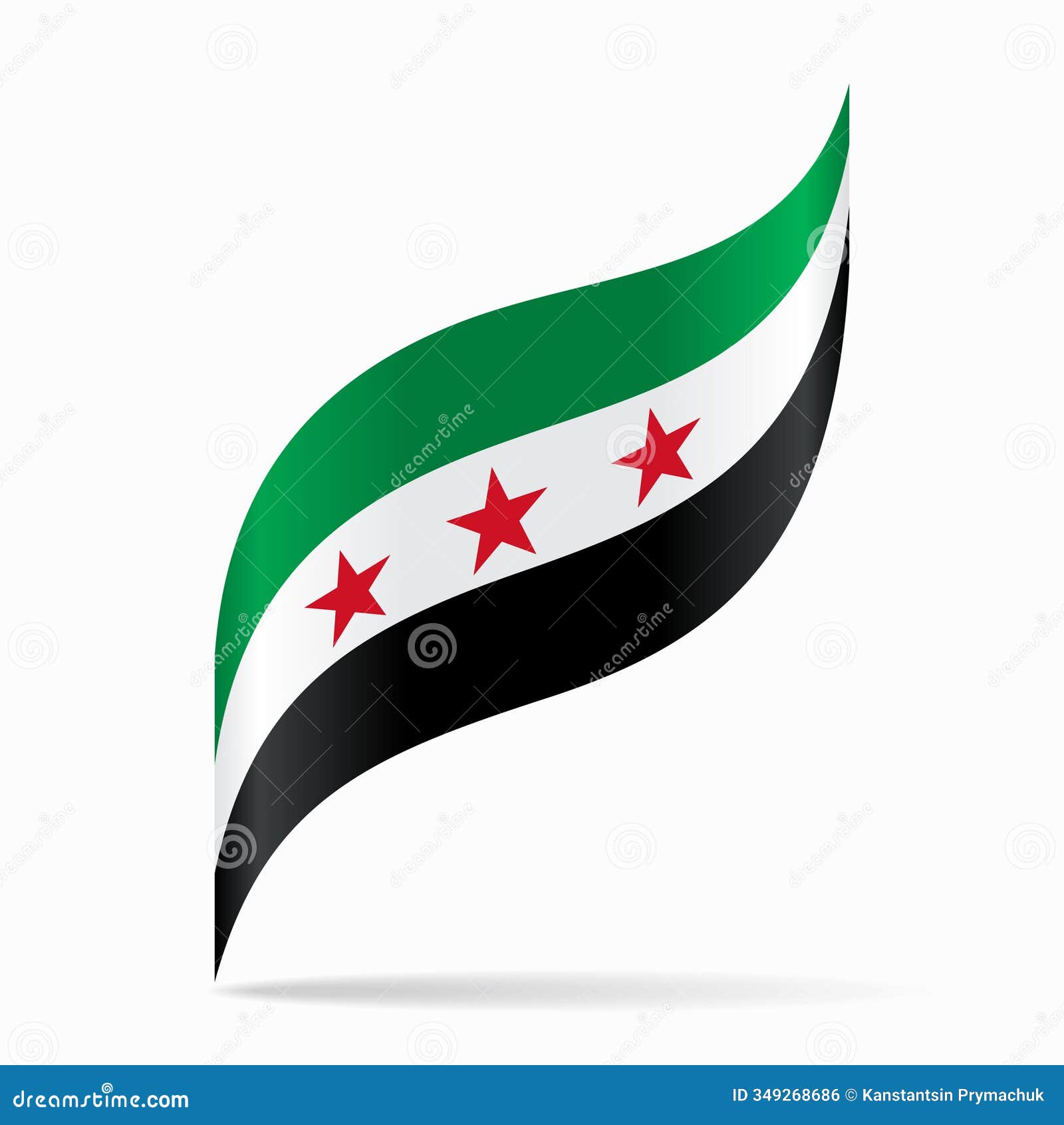 Syrian Flag Wavy Background Layout. Vector Illustration. Stock Vector ...