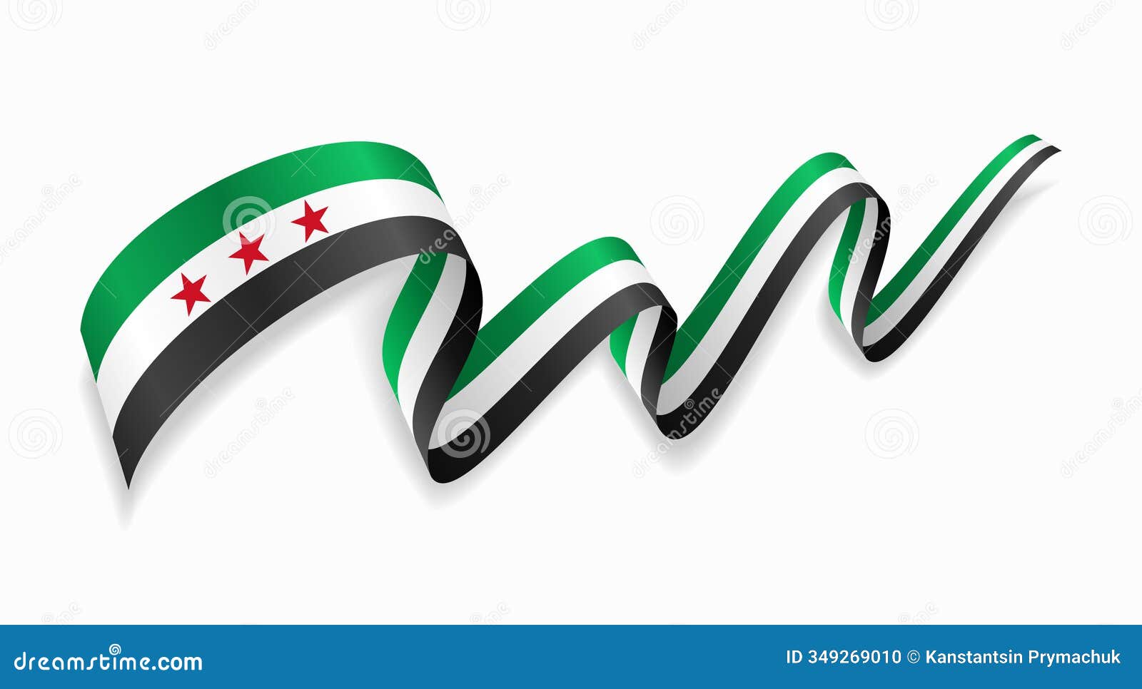 Syrian Flag Wavy Background Layout. Vector Illustration. Stock Vector ...