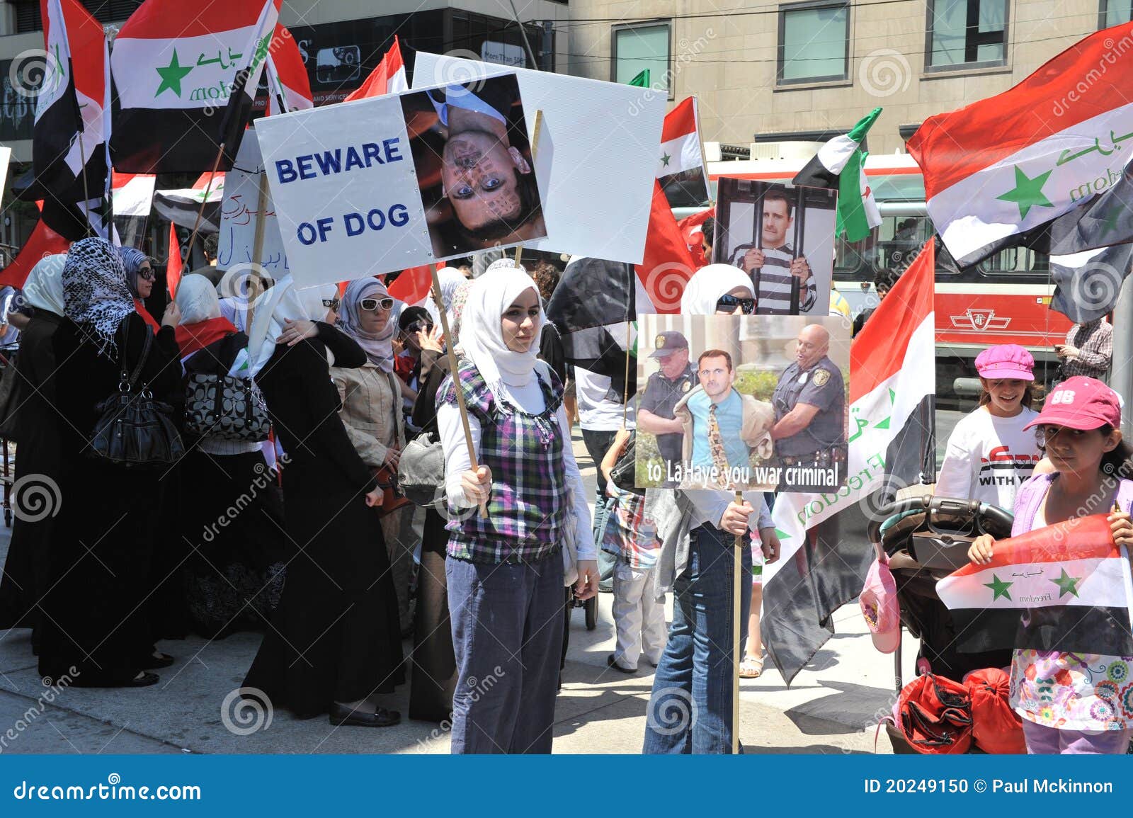 Syrian Rally for Freedom in Toronto Editorial Image - Image of flag ...