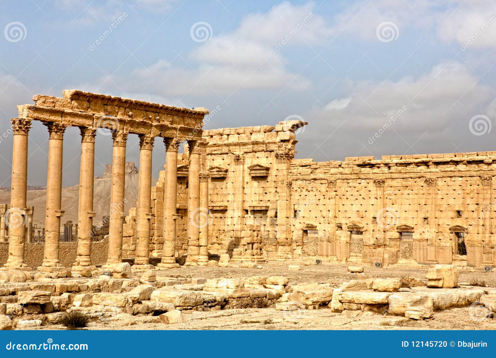 Syrien - Palmyra (Tadmor) stockfoto. Bild von archäologie - 12145720