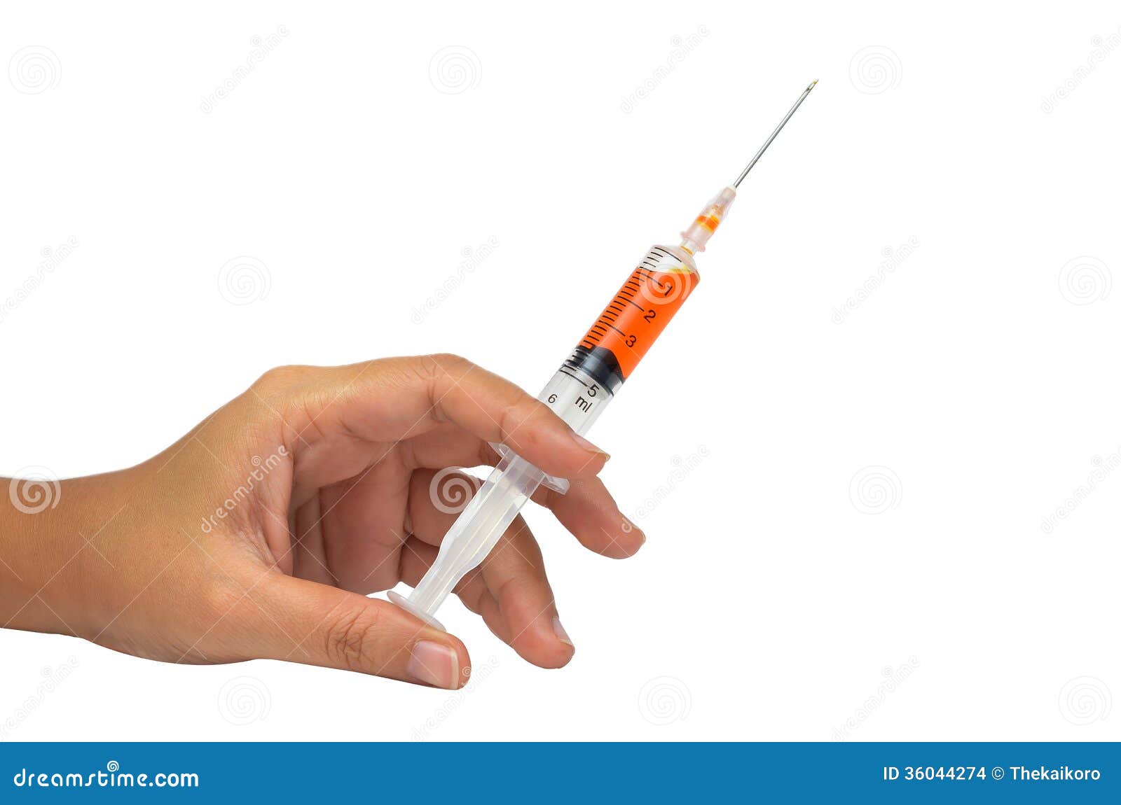 Syring in hand stock photo. Image of orange, narcotic - 36044274