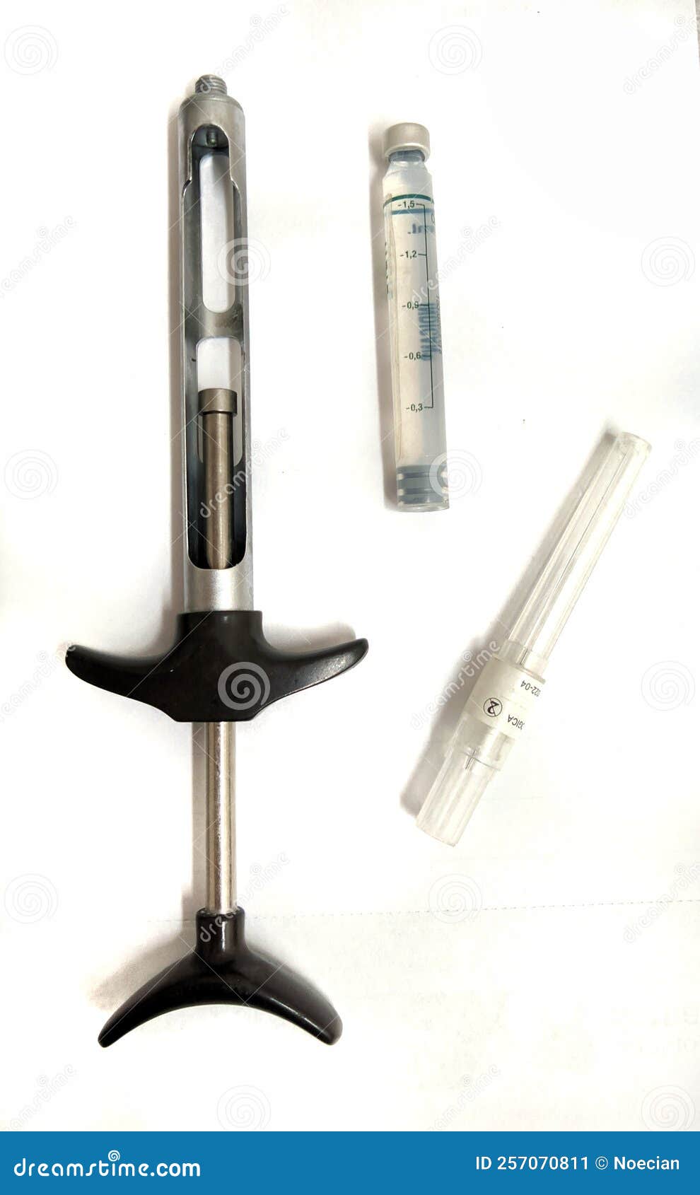 Syringe For Anesthesia In Dentistry With A Used Capsule For The Needle ...