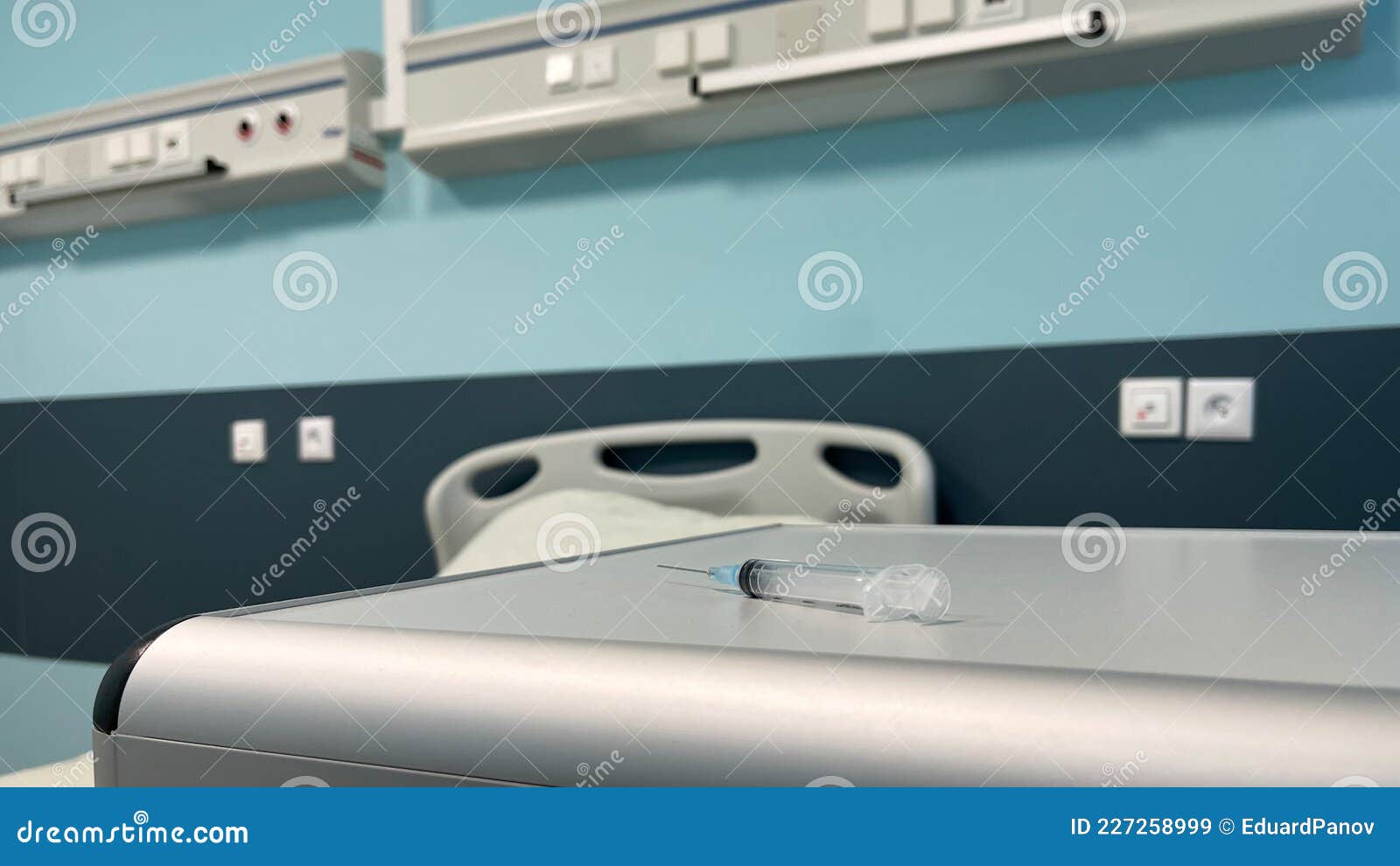 The Syringe is on the Bedside Table Stock Image - Image of equipment ...
