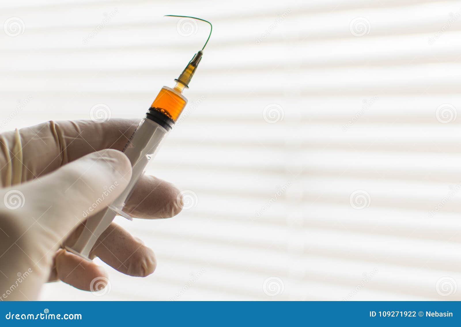 Syringe with a Bent Needle. Stock Photo - Image of skin, dose: 109271922