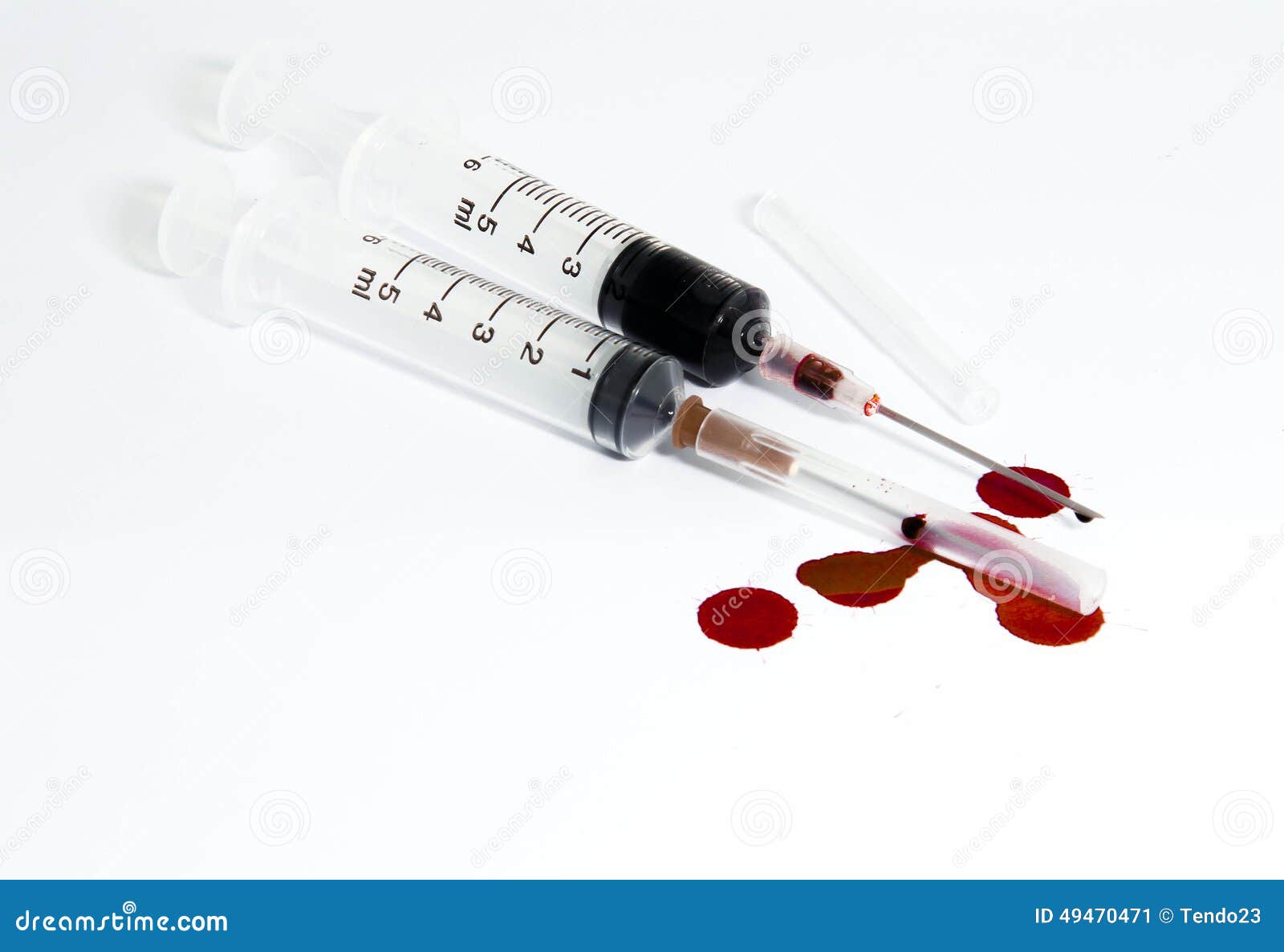 Syringe with blood stock image. Image of doctor, drop - 49470471