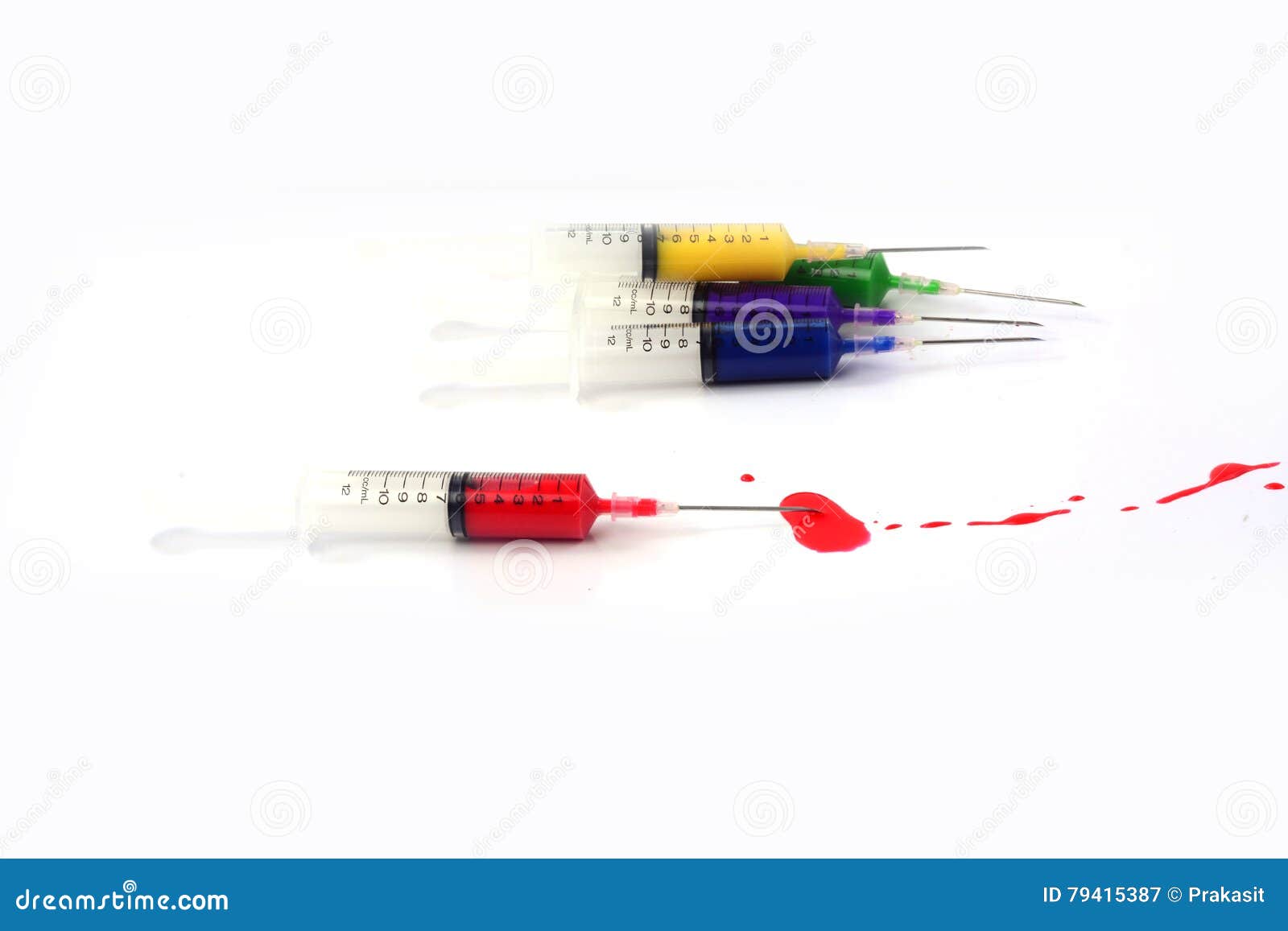 Syringe with blood stock image. Image of blood, biology - 79415387