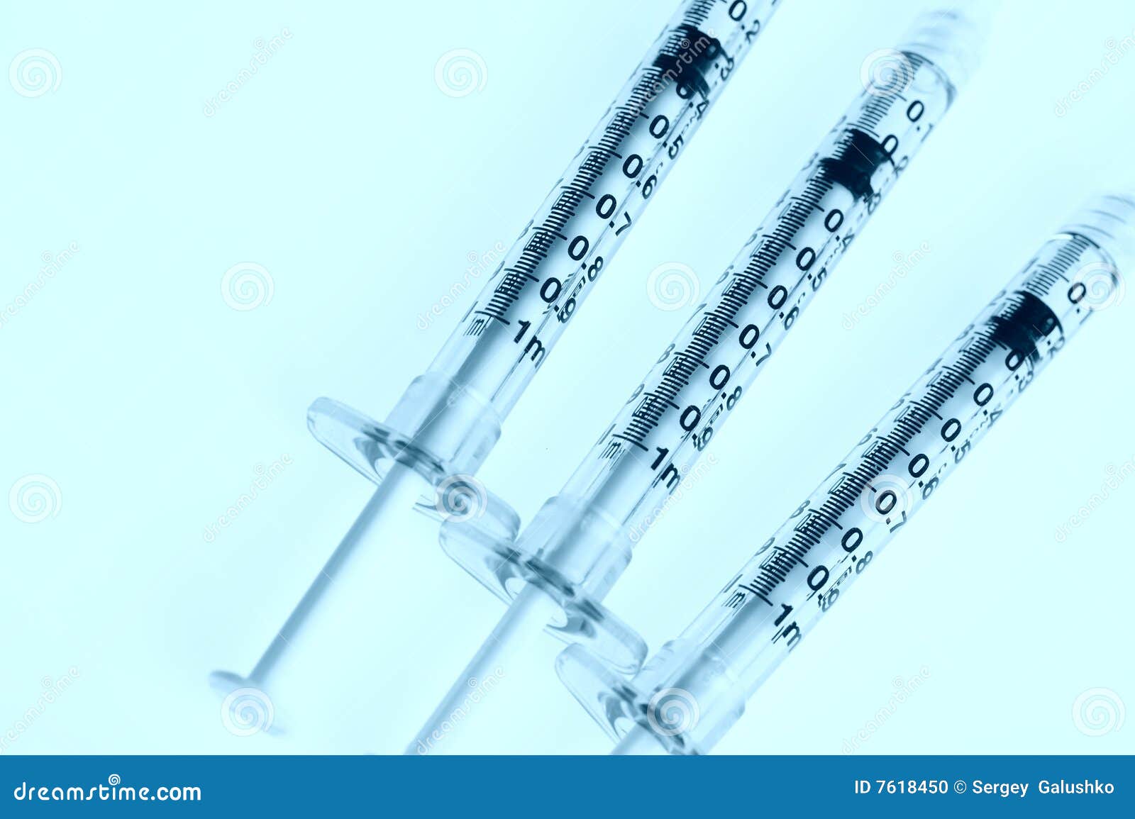 Syringe blue stock photo. Image of sample, injecting, medicine - 7618450