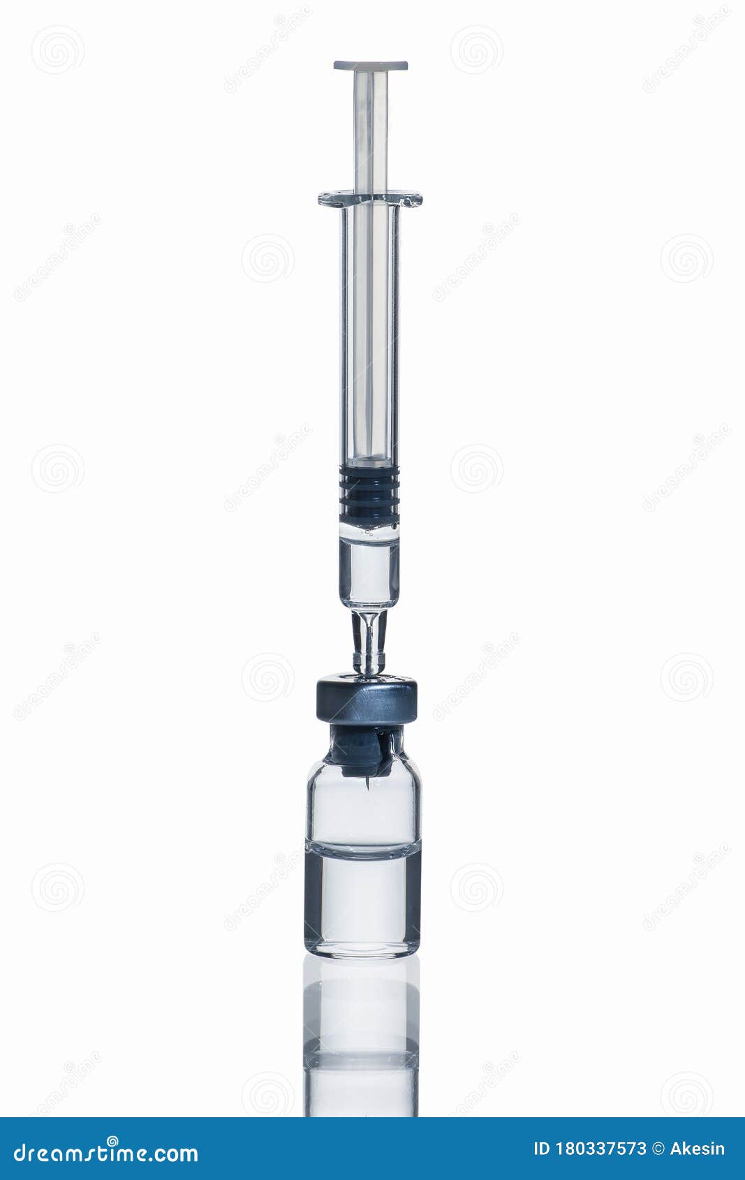 Syringe with Bottle of Drug Isolated on White Background with Clipping ...