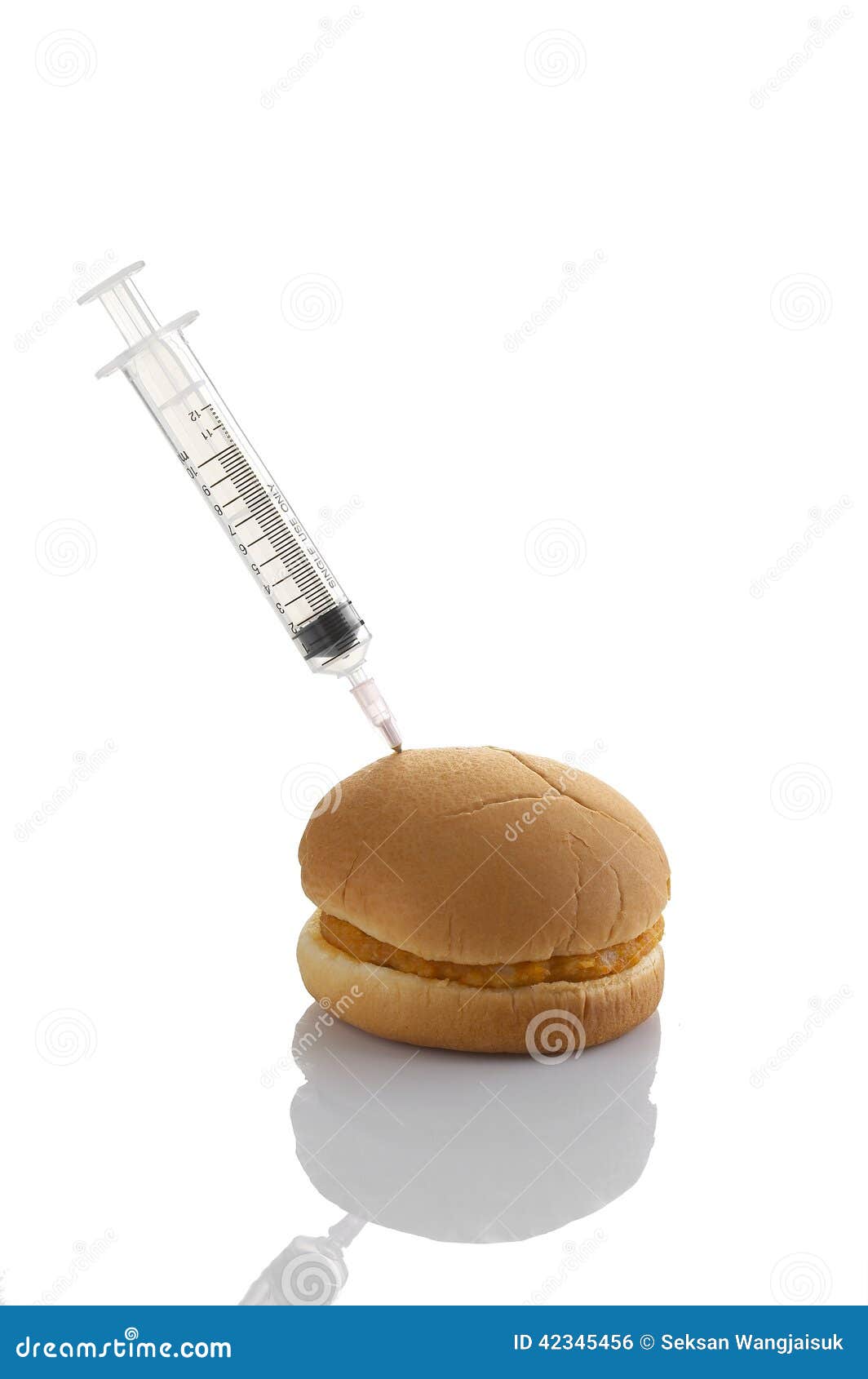 Syringe and burger stock photo. Image of meat, nutrition - 42345456