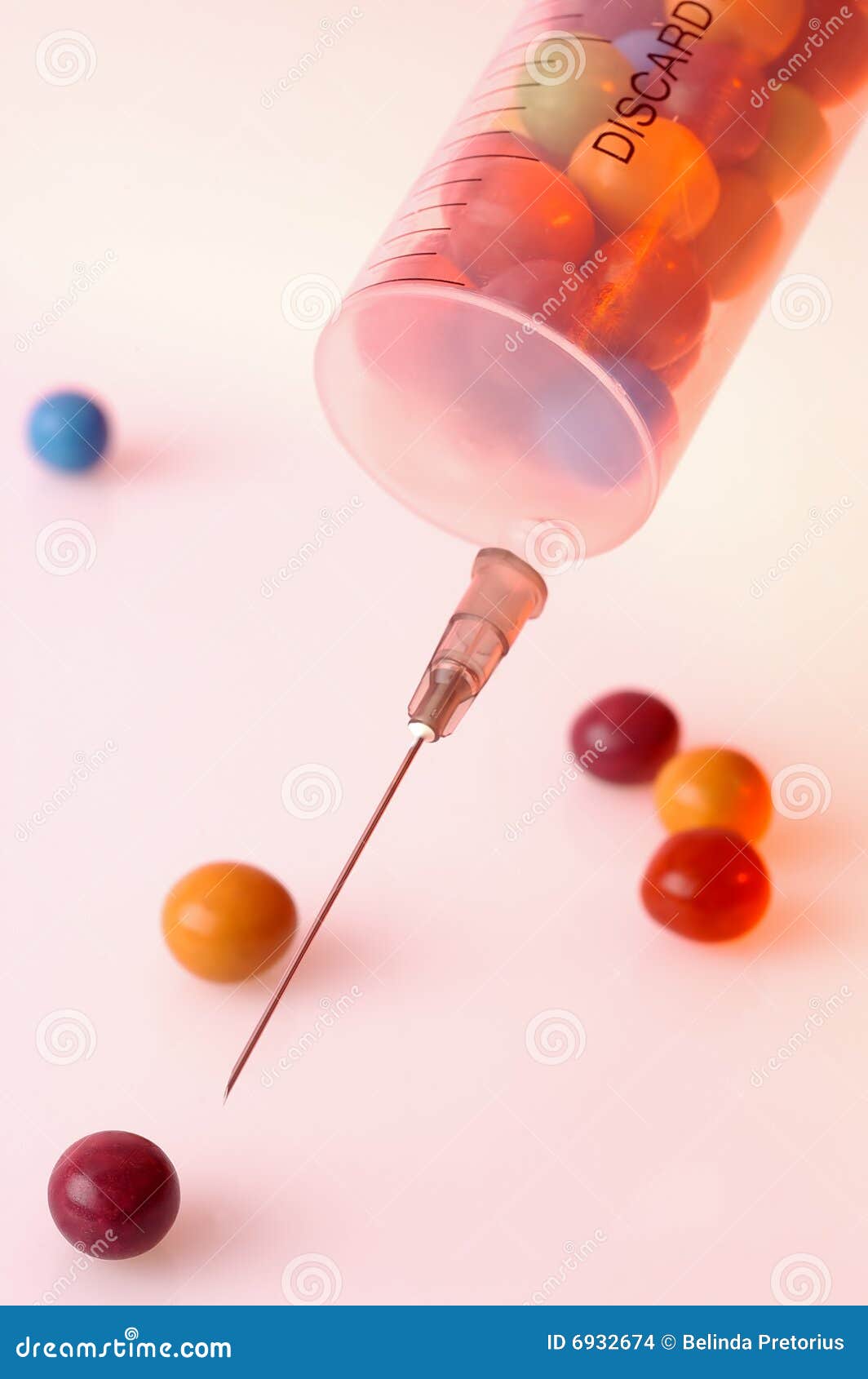 A syringe and candy stock photo. Image of health, insulin - 6932674