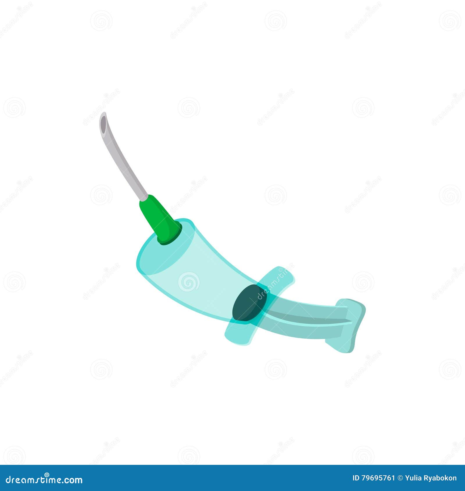 Syringe cartoon icon stock vector. Illustration of blue - 79695761