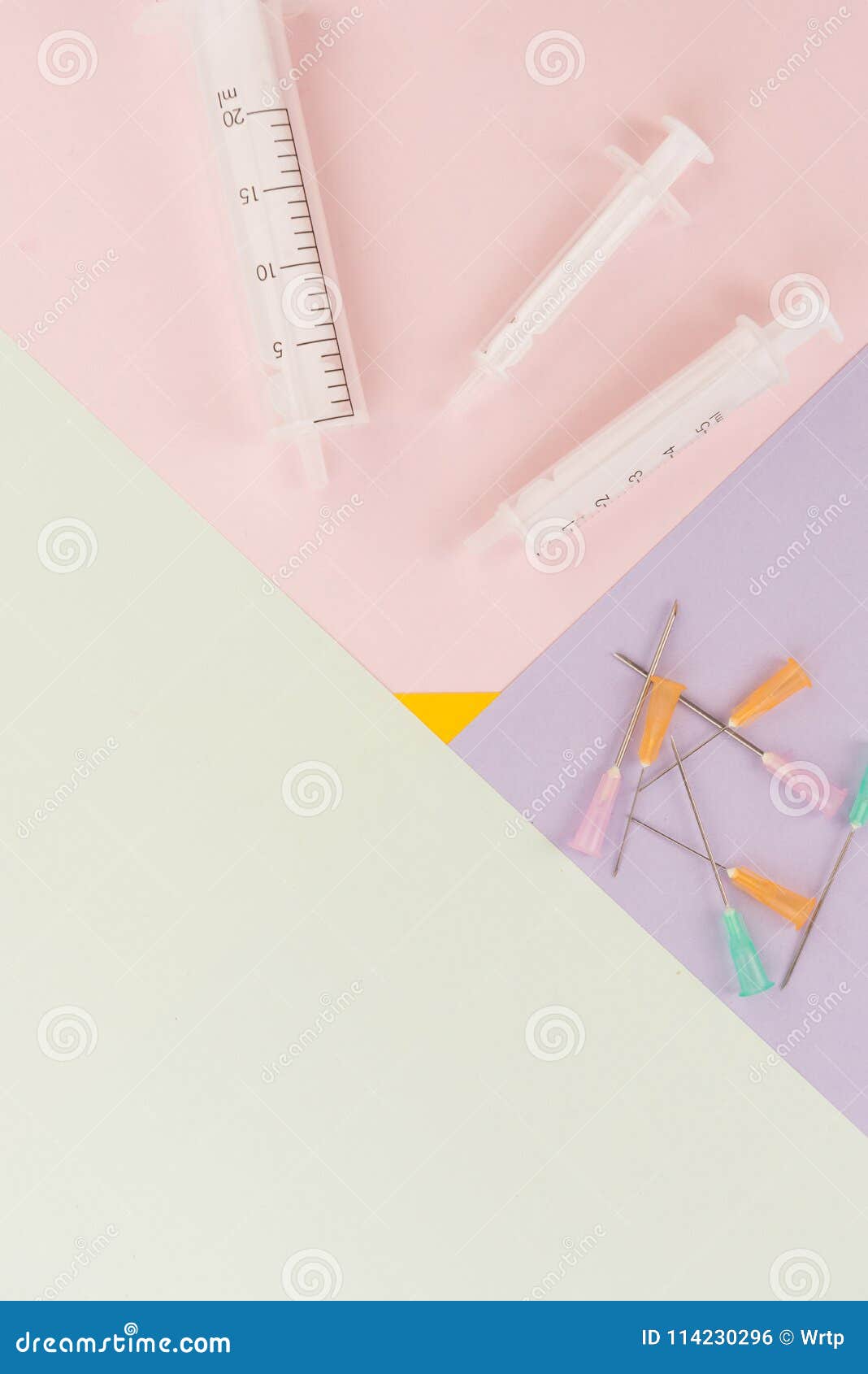 Syringe on a Colored Background Stock Photo - Image of equipment, cure ...