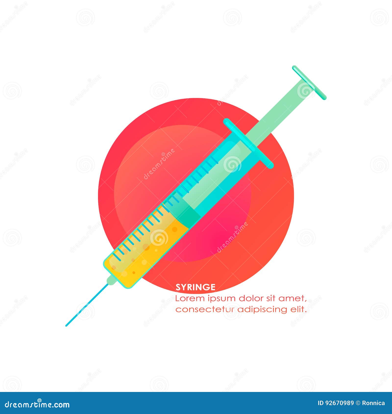 Syringe Concept. Vector Illustration Stock Vector - Illustration of ...