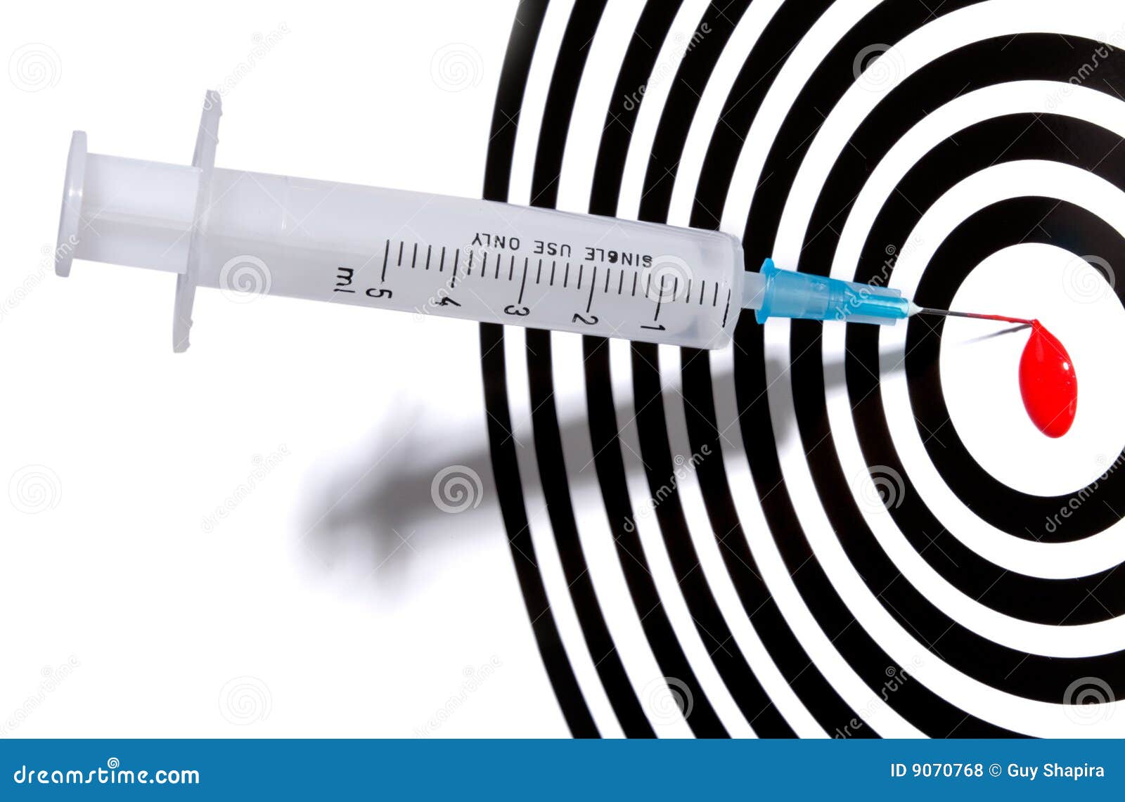 Syringe in a Dartboard stock photo. Image of conceptual - 9070768