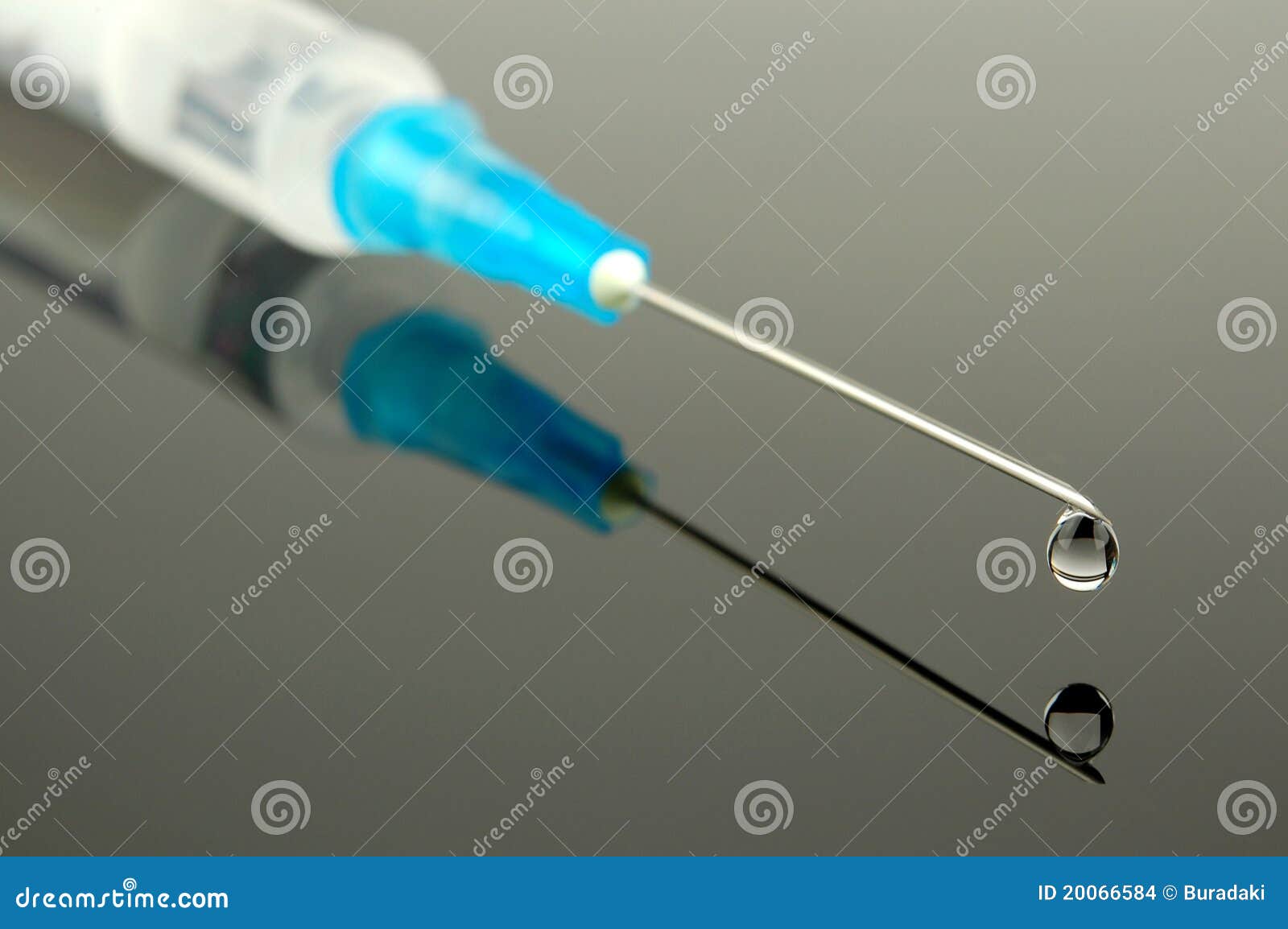 Syringe with a drop stock photo. Image of sharp, medicament - 20066584