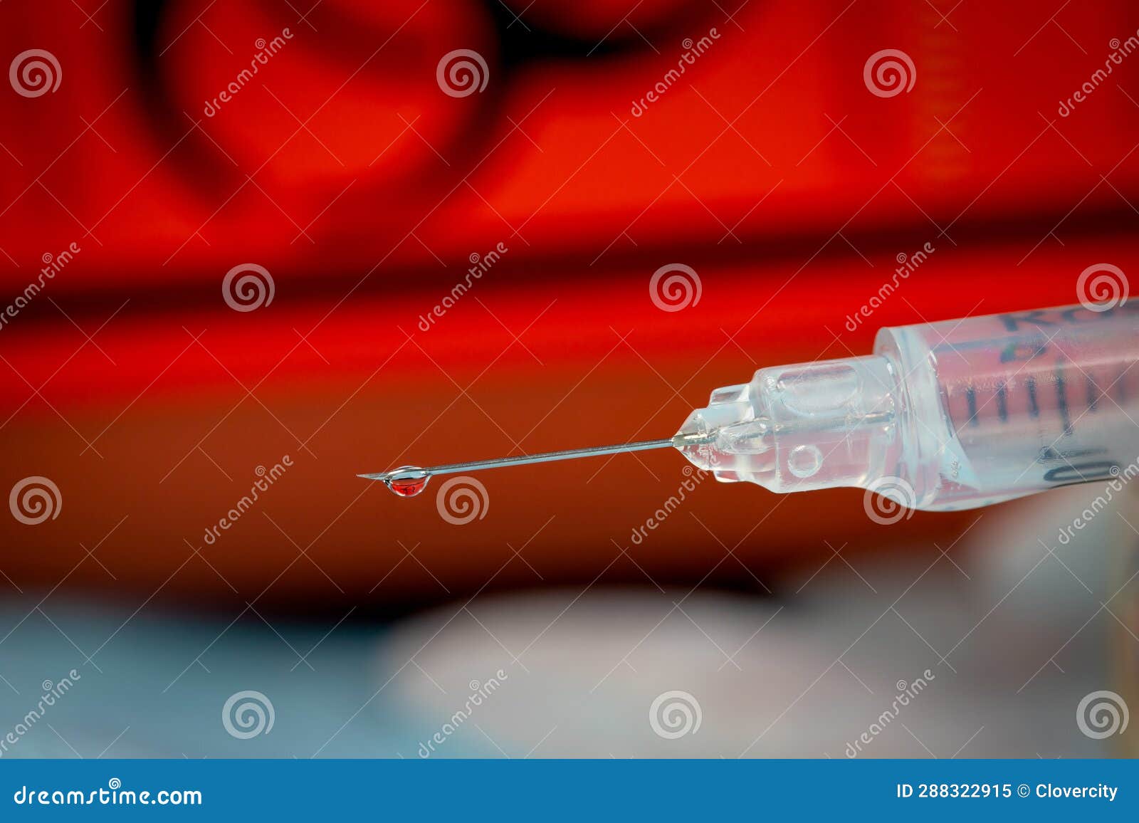 Syringe with Drop Inside is a Biohazard Symbol Stock Image - Image of ...
