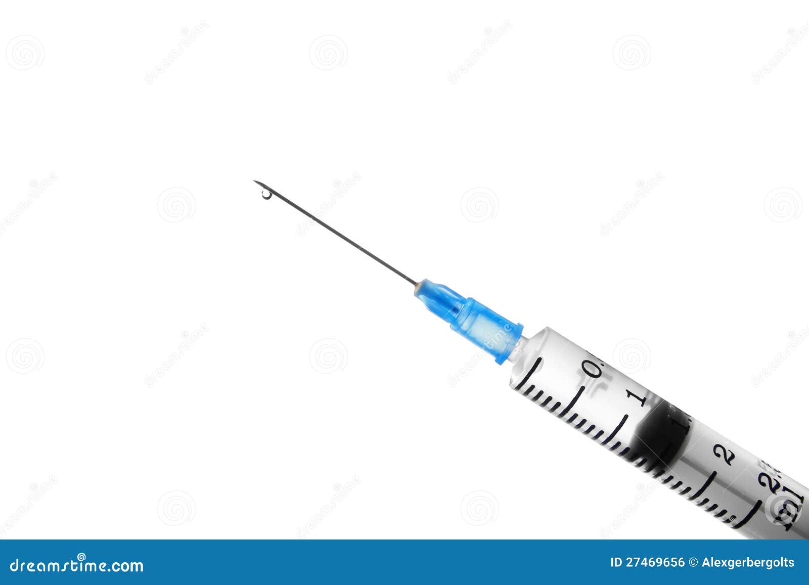 Syringe with Drop Isolated on White Stock Photo - Image of healthcare ...