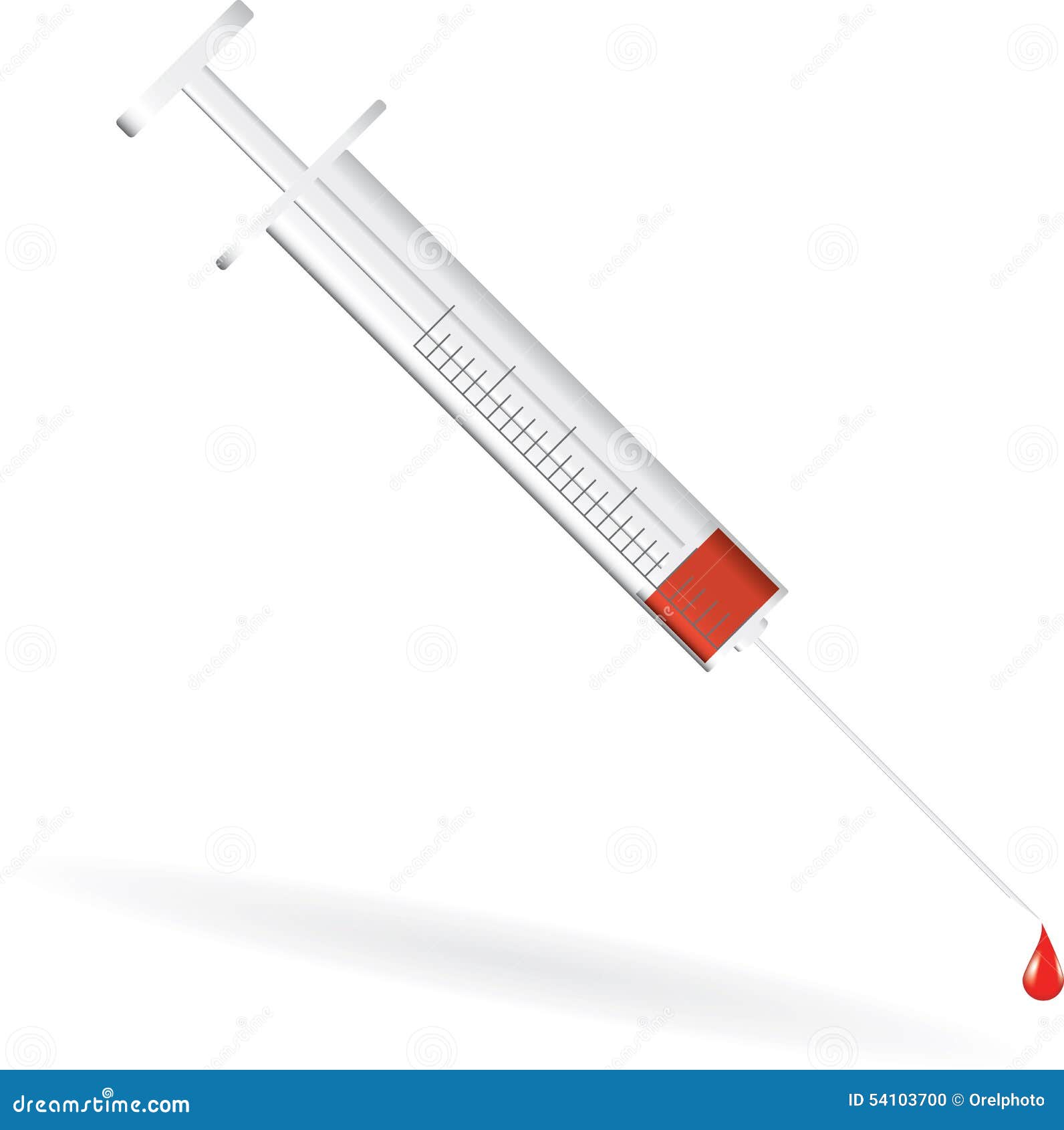 Syringe with a Drop of Medicine Stock Vector - Illustration of liquid ...