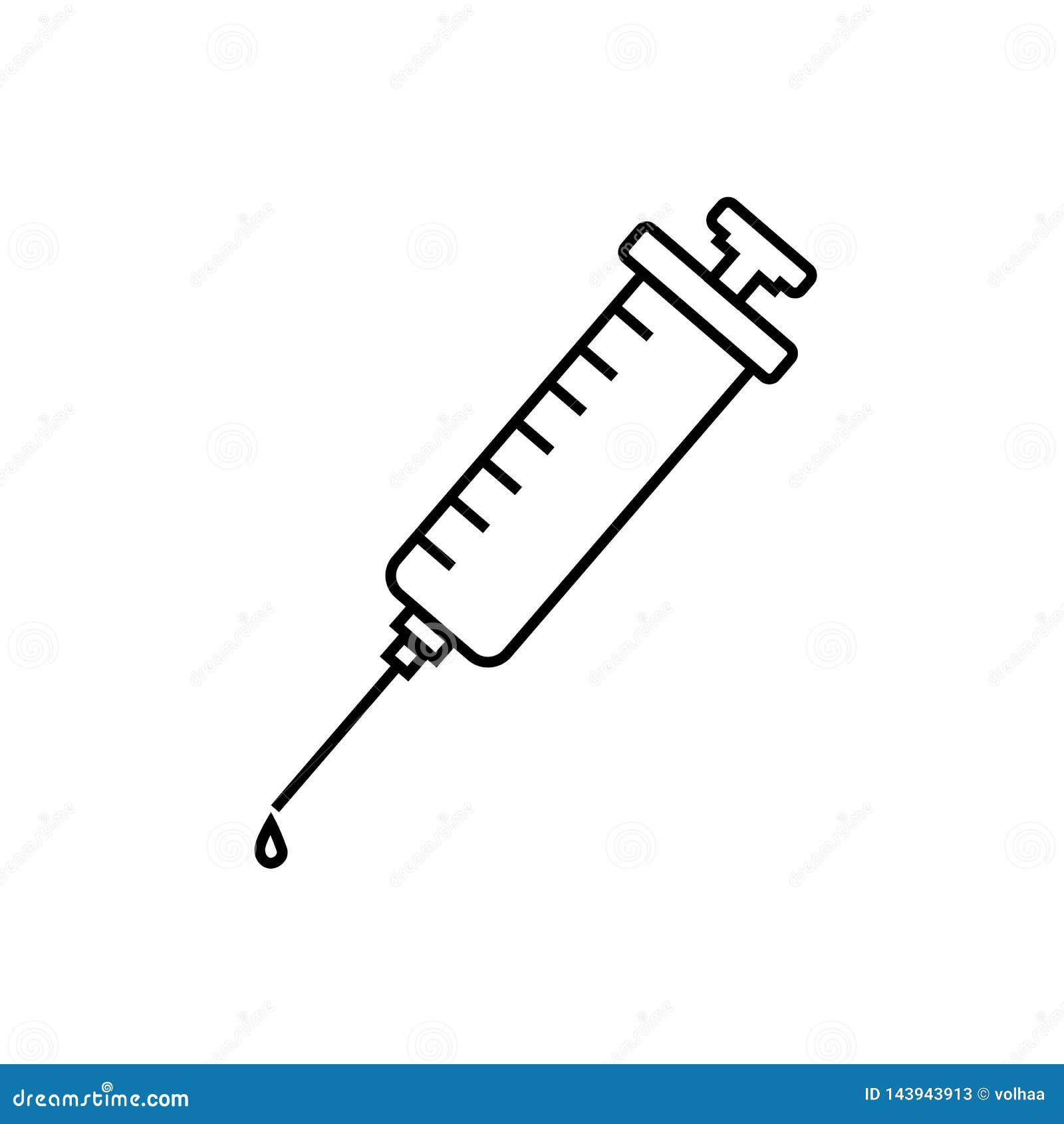 Syringe and Drop Vector Icon Stock Vector - Illustration of drug ...