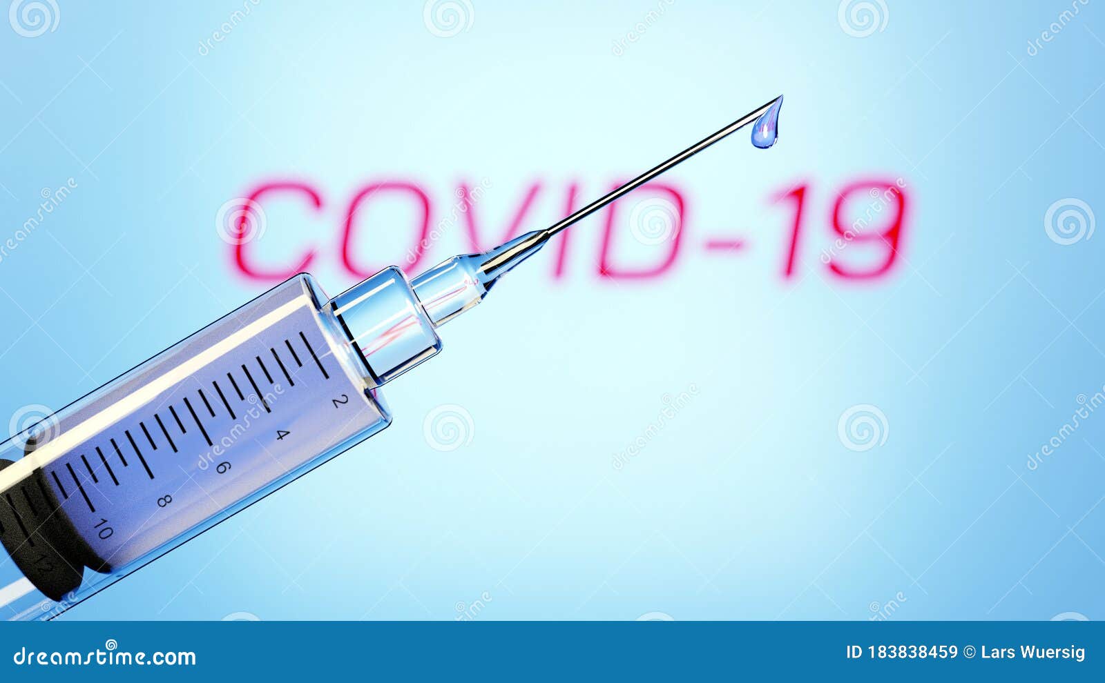 Syringe with Drops on the Needle Stock Image - Image of blue, vaccine ...