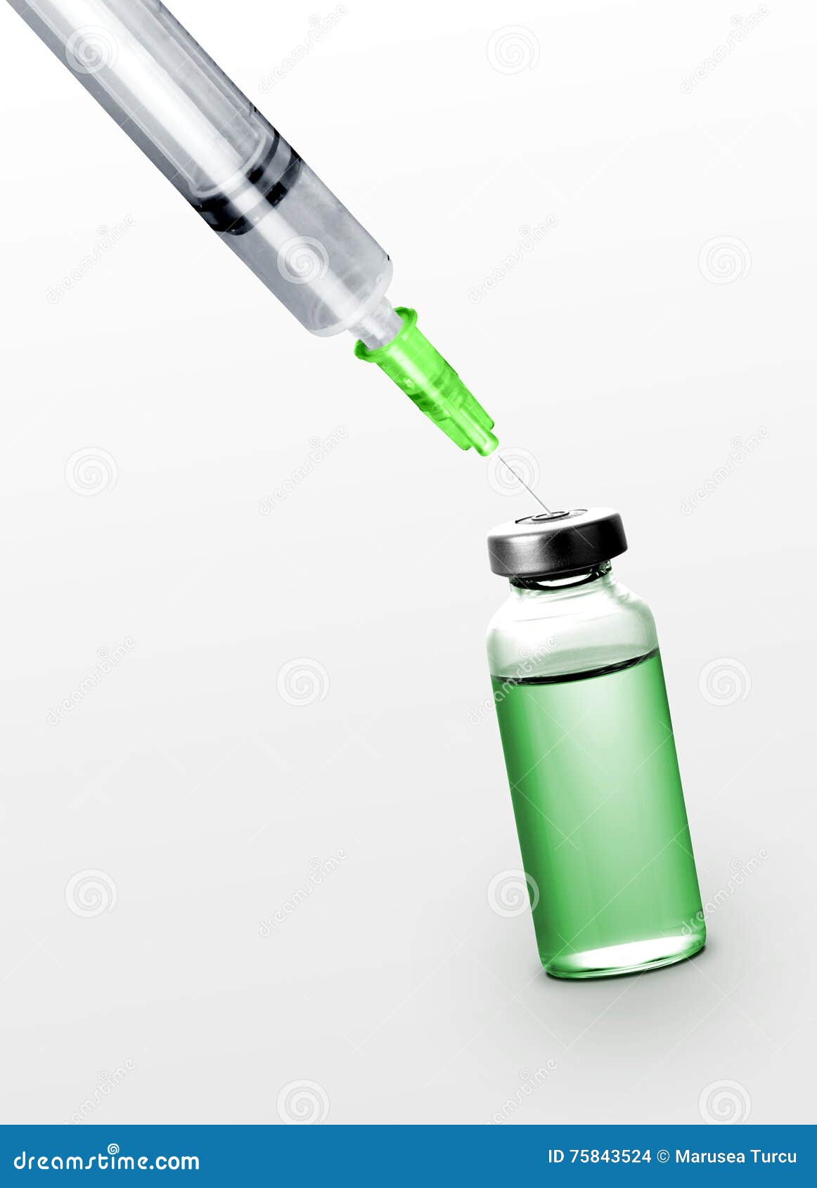 Syringe with drug bottle stock photo. Image of needle - 75843524