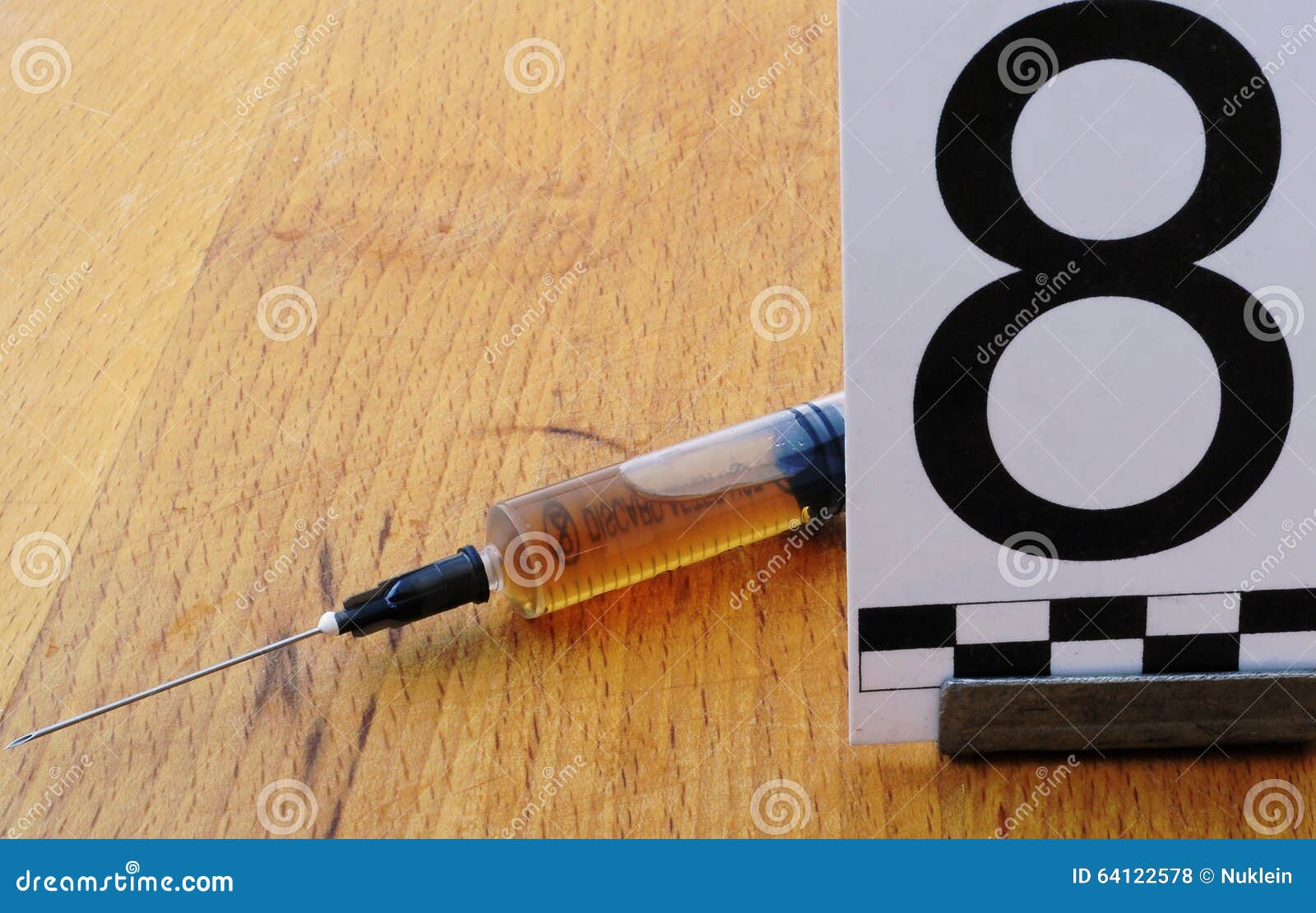 Syringe with drug stock photo. Image of drug, evidence - 64122578