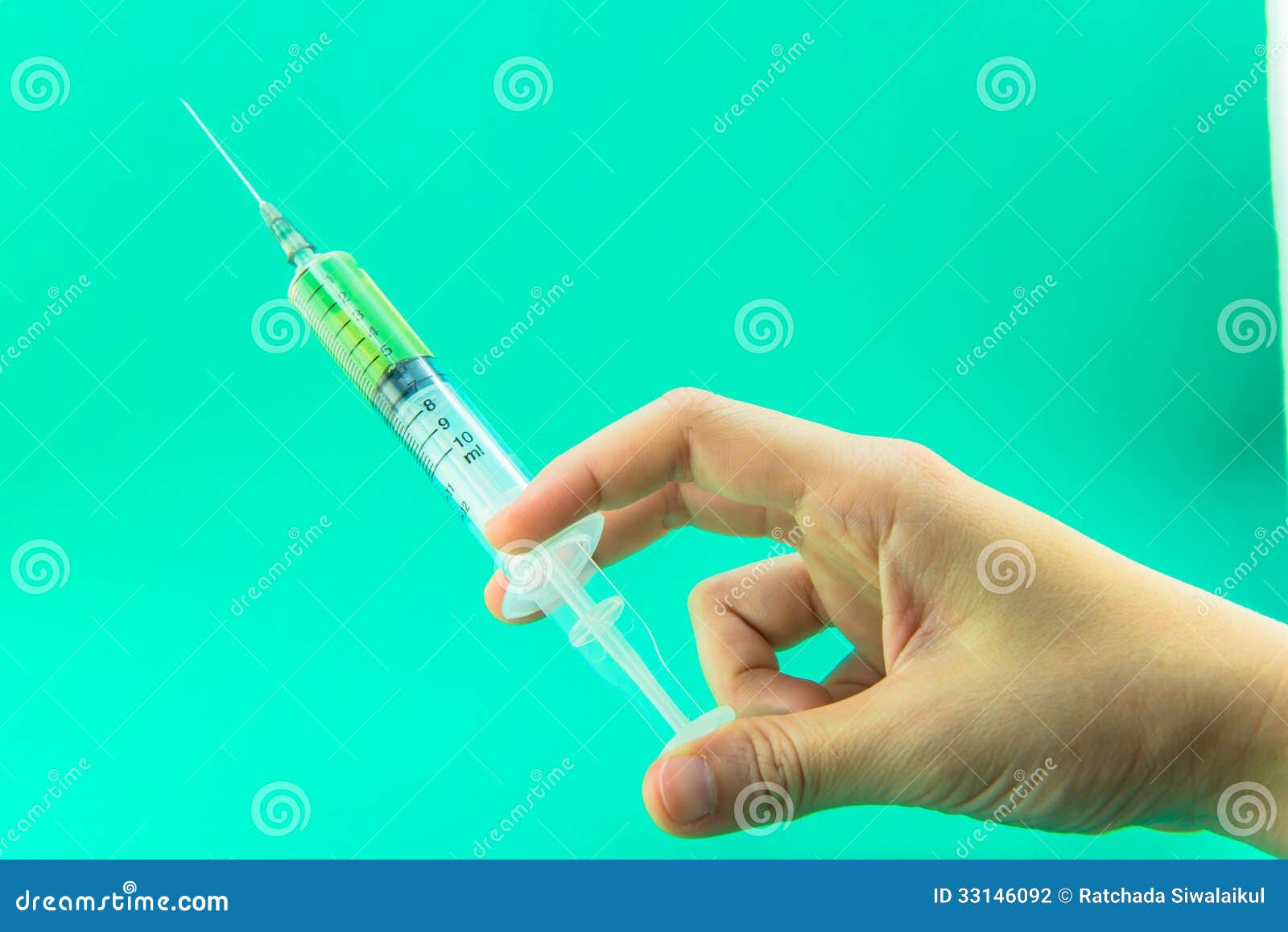 Syringe in a female hand stock photo. Image of doctor - 33146092